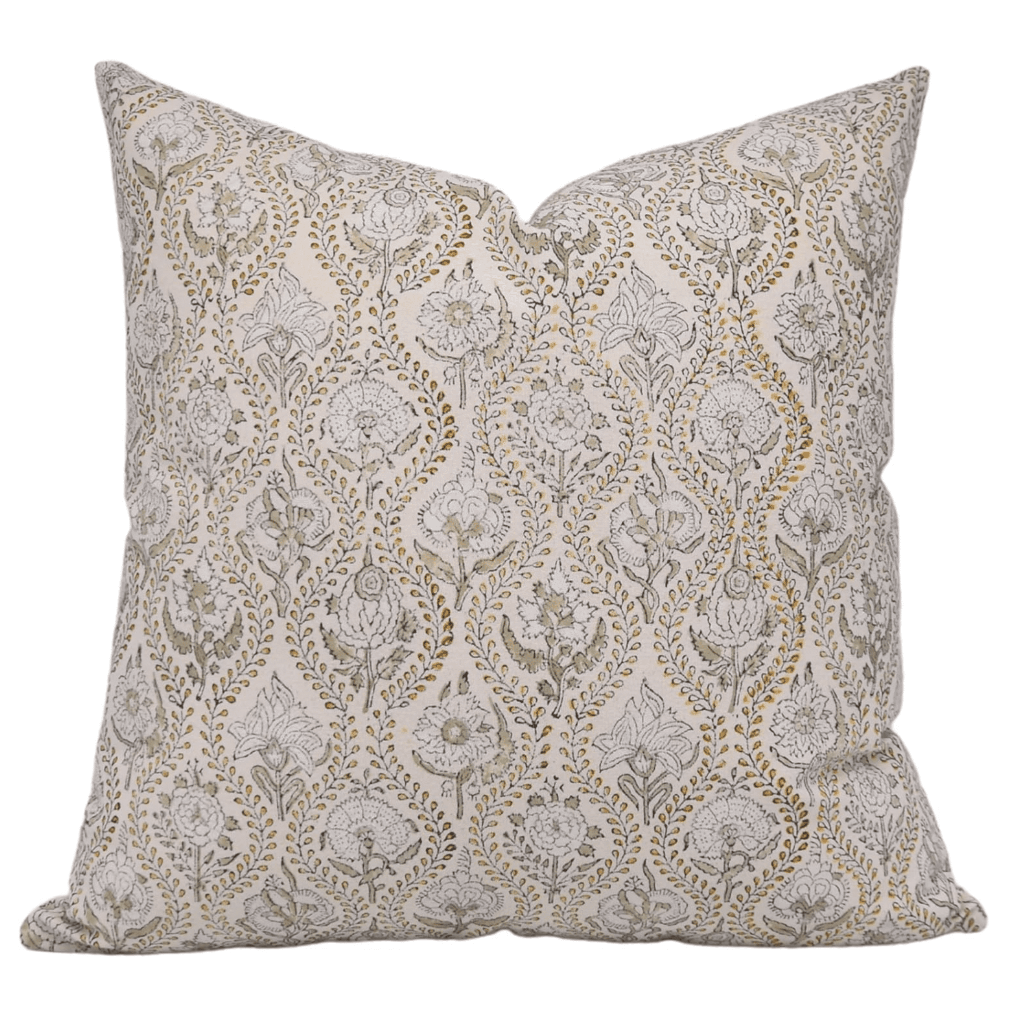 Fabdivine Block Print Throw Pillow Cover, 14x14 Inch Thick Cotton ...