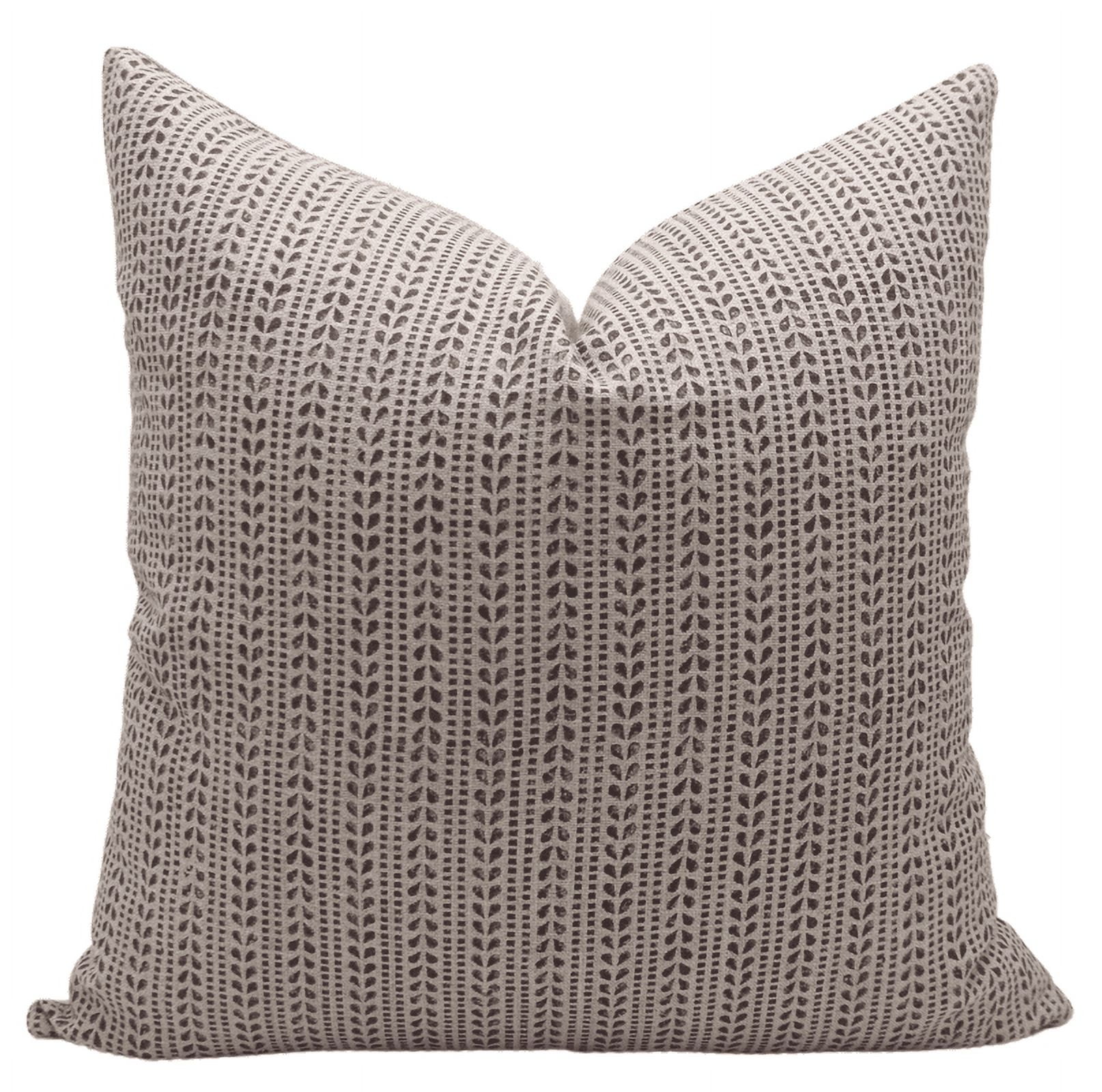 Fabdivine Block Print Throw Pillow Cover, 14x14 Inch Thick Linen ...