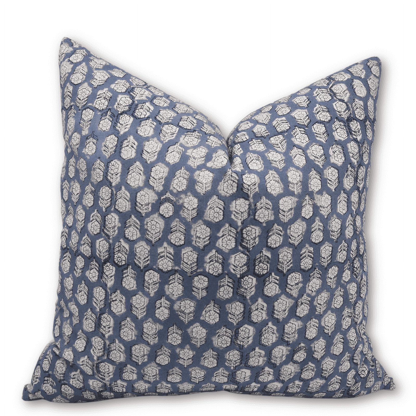 Fabdivine Block Print Throw Pillow Cover, 14x36 Inch Duck Canvas ...