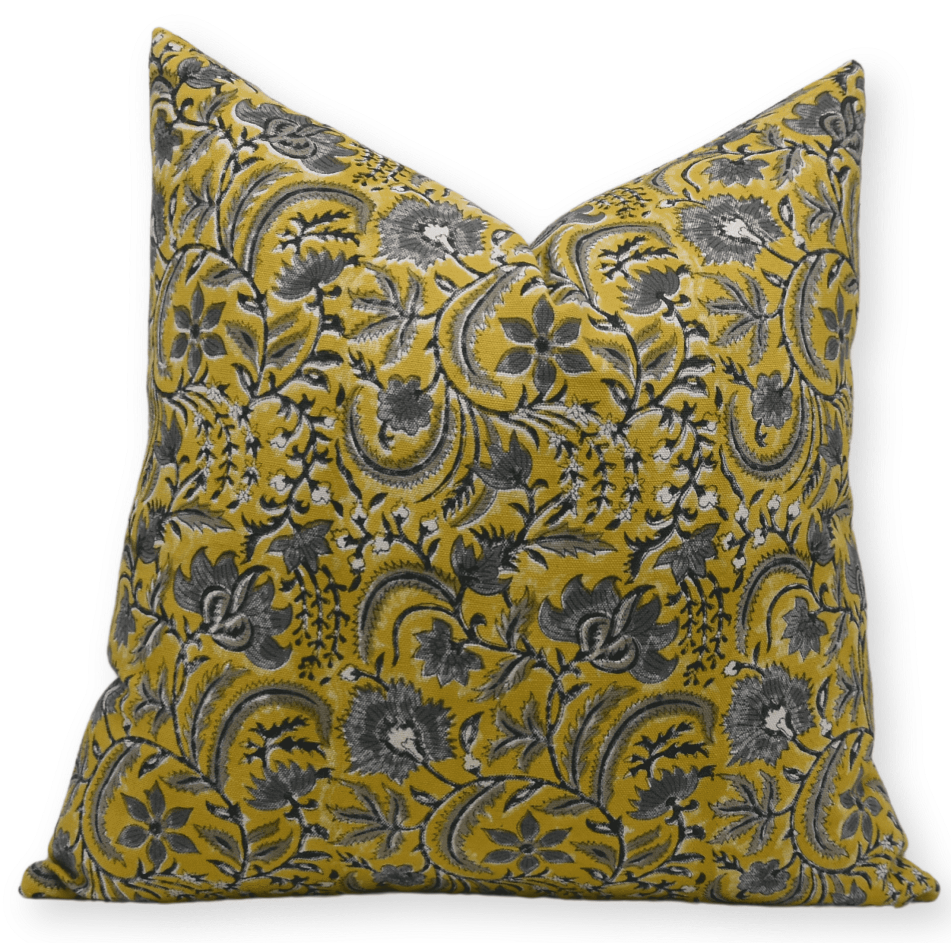 Fabdivine Block Print Throw Pillow Cover, 18x18 Inch Duck Canvas ...