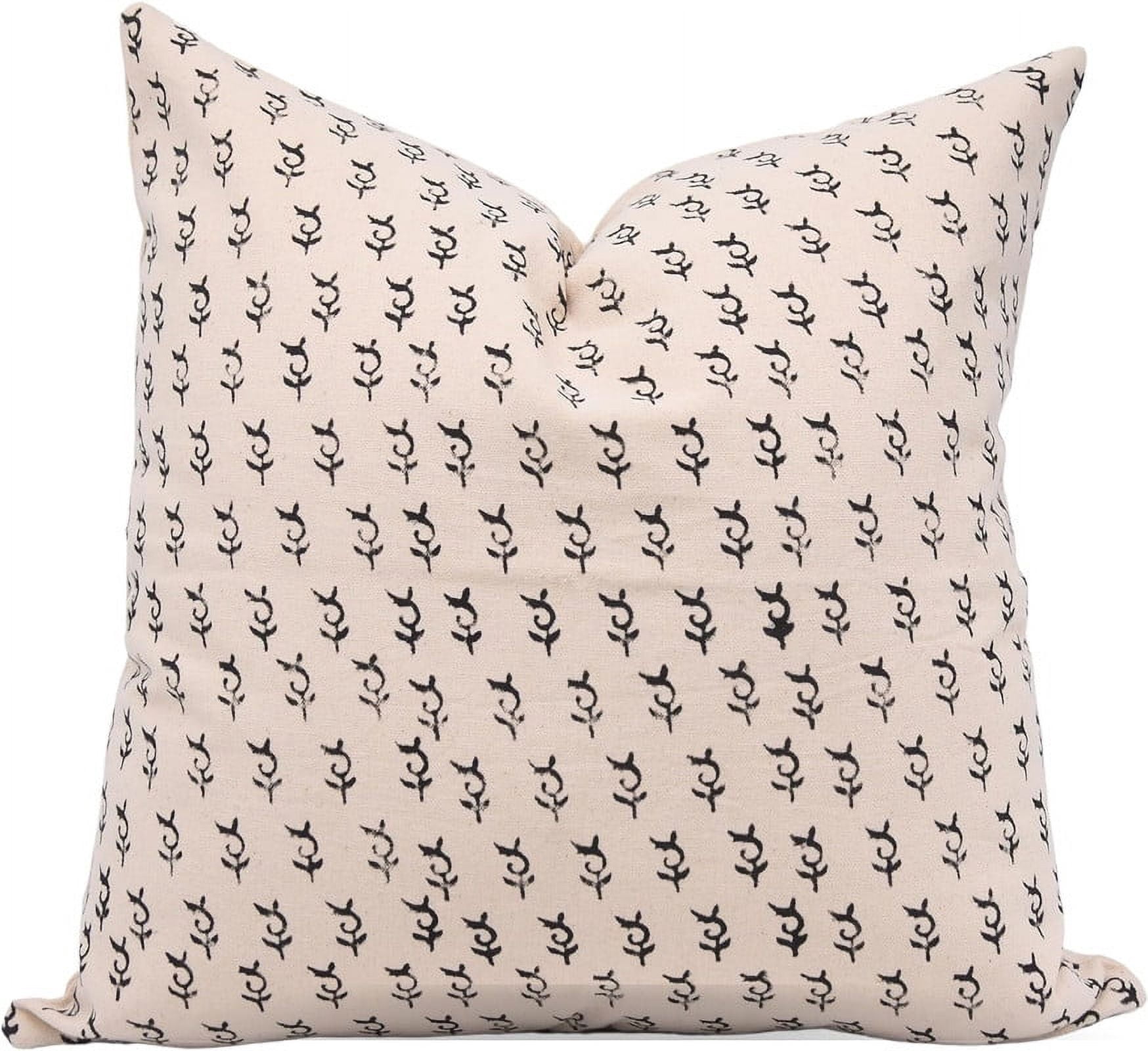 Fabdivine Block Print Throw Pillow Cover, 20x20 Inch Duck Cnavas ...