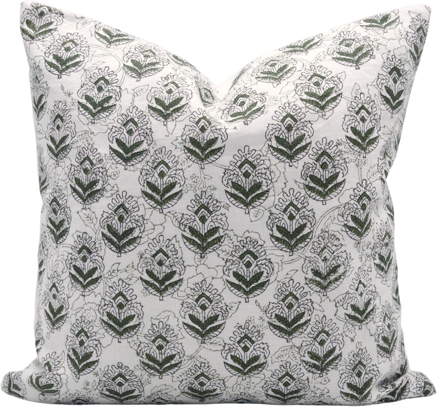 Fabdivine Handmade Pure Linen Pillow Covers with Block Print, 14X36 ...