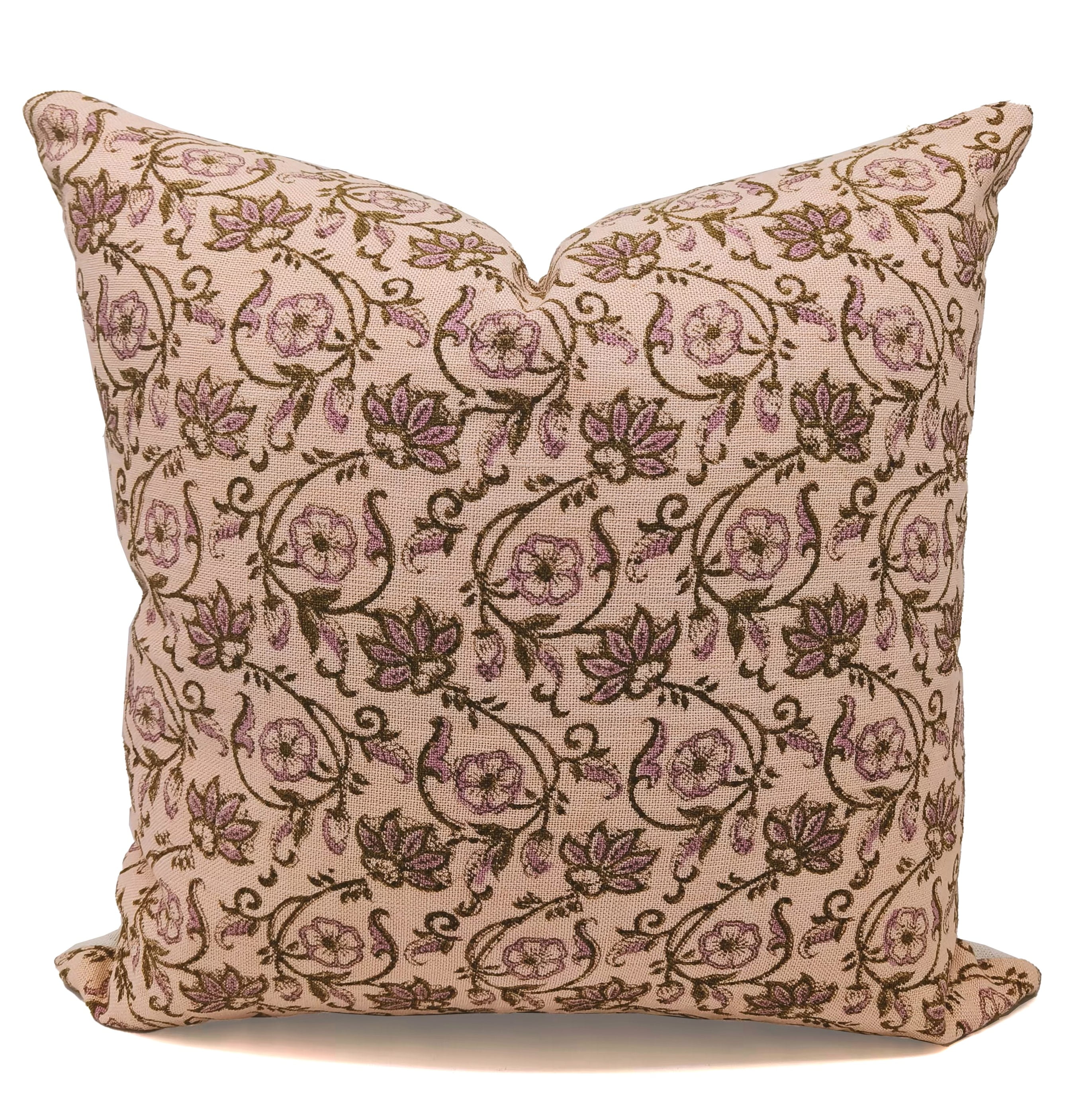 Fabdivine Off White Linen Hand Block Print Boho Throw Cushion Cover ...