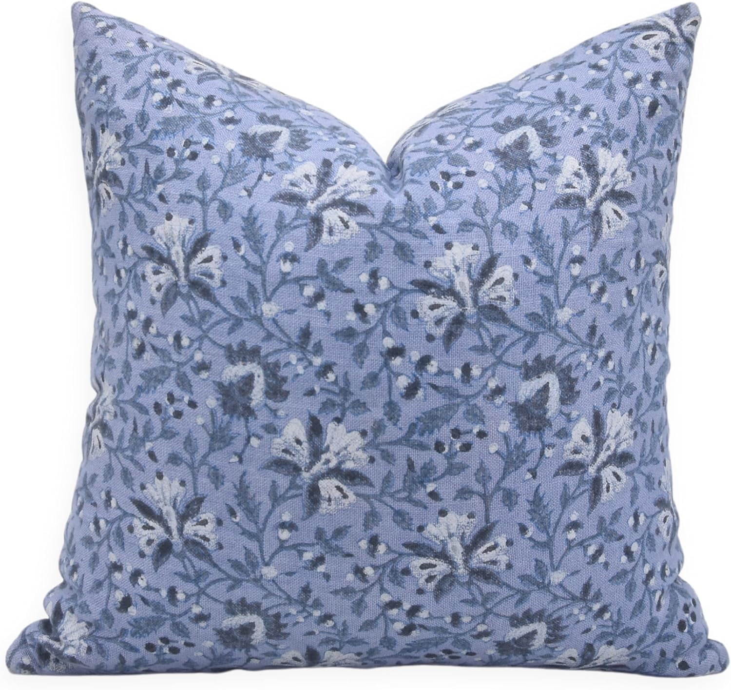 Fabdivine Off white Linen Hand Block Print Decorative Throw Pillow ...