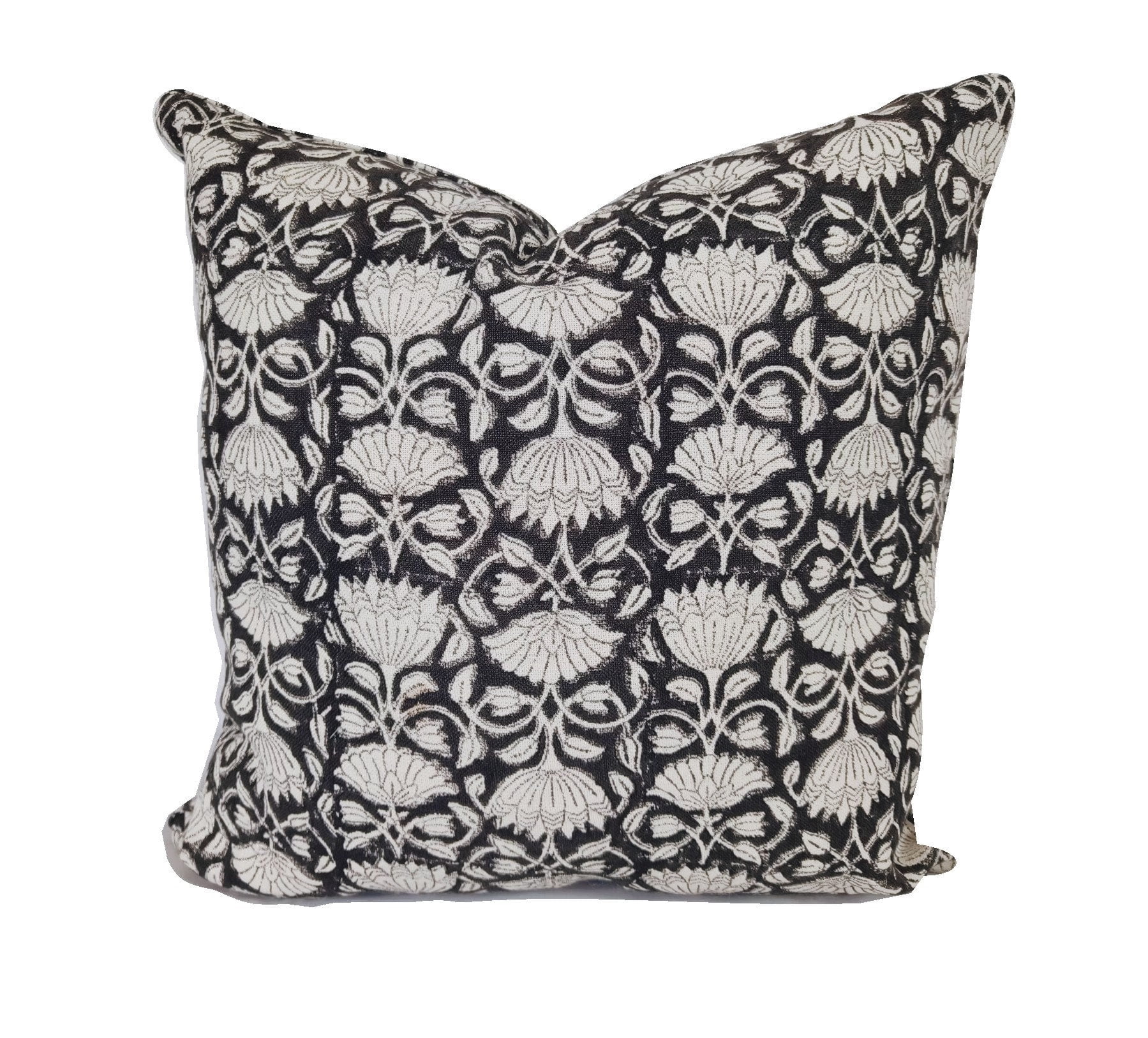 Fabdivine Thick Linen Hand Block Print Outdoor Throw Cushion Cover , 14 ...