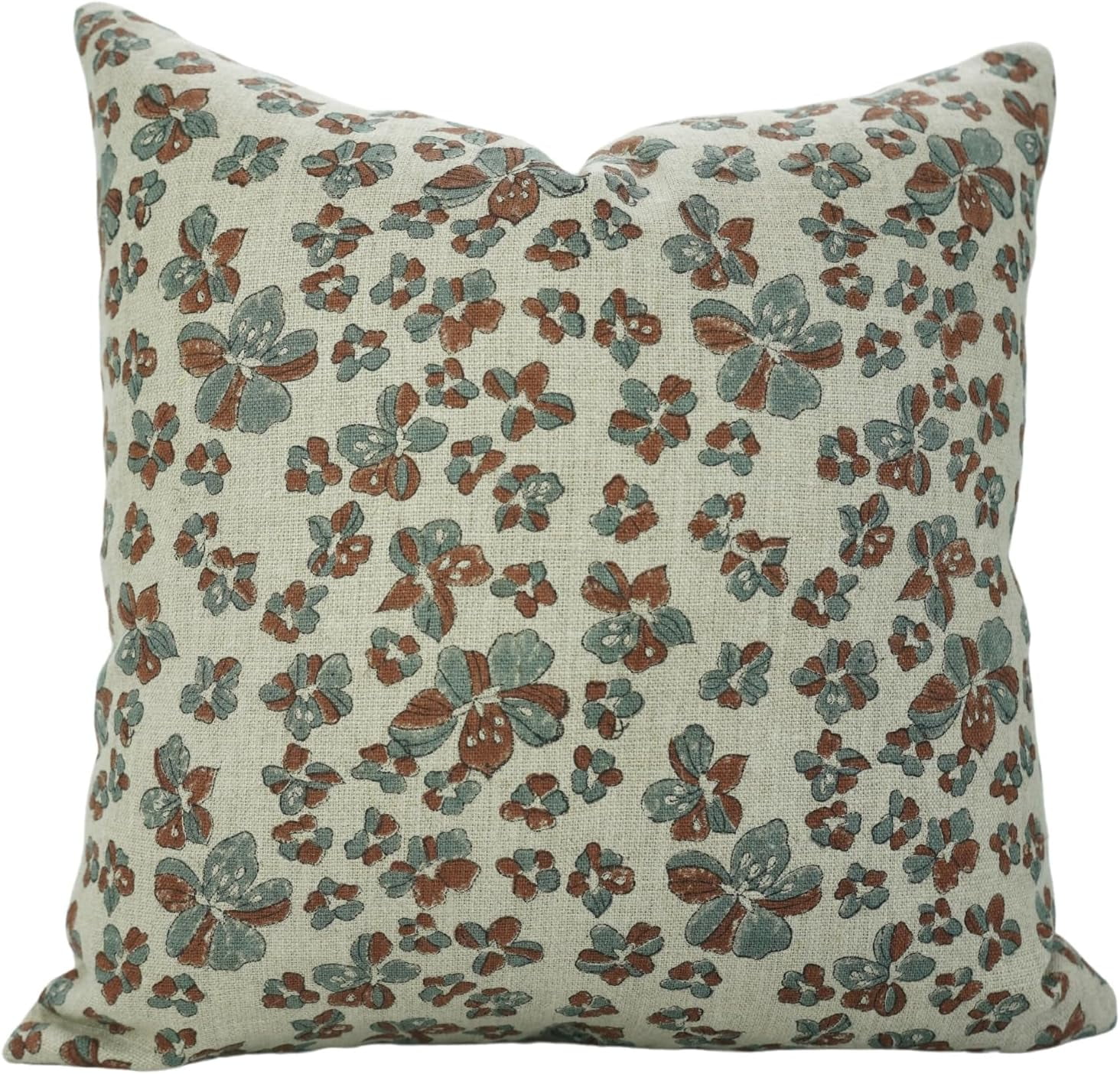 Fabdivine Timeless Block Print Designs , 20"X20", Thick Linen Pillow ...