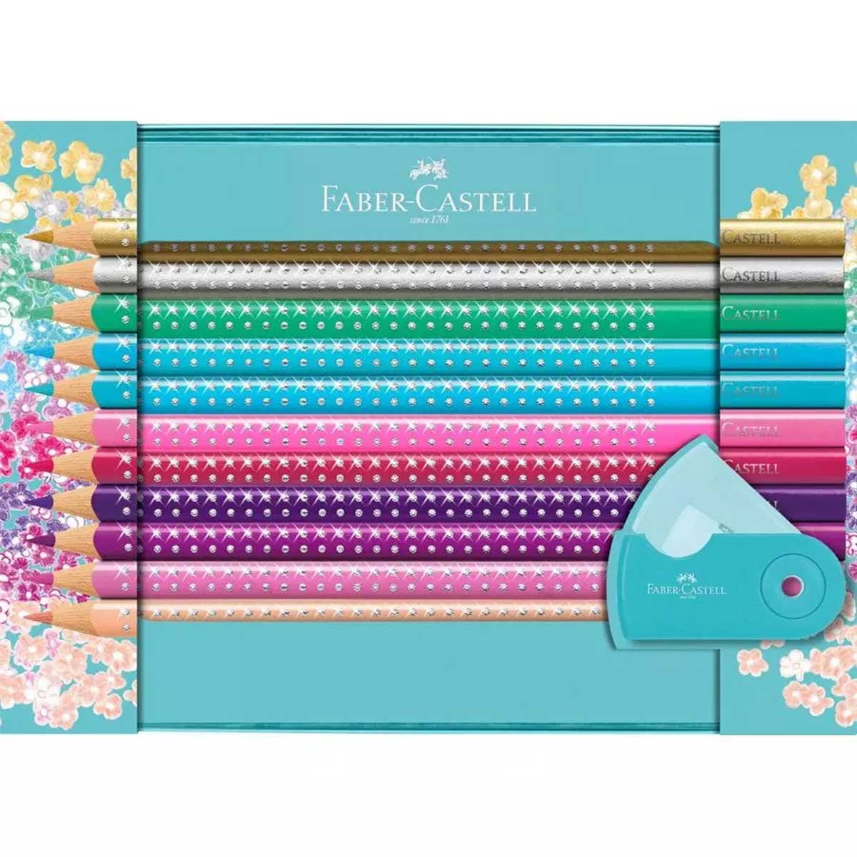 Faber-Castell 201641 Sparkle Triangular Pencil Set, 20 Pieces - Walmart.com