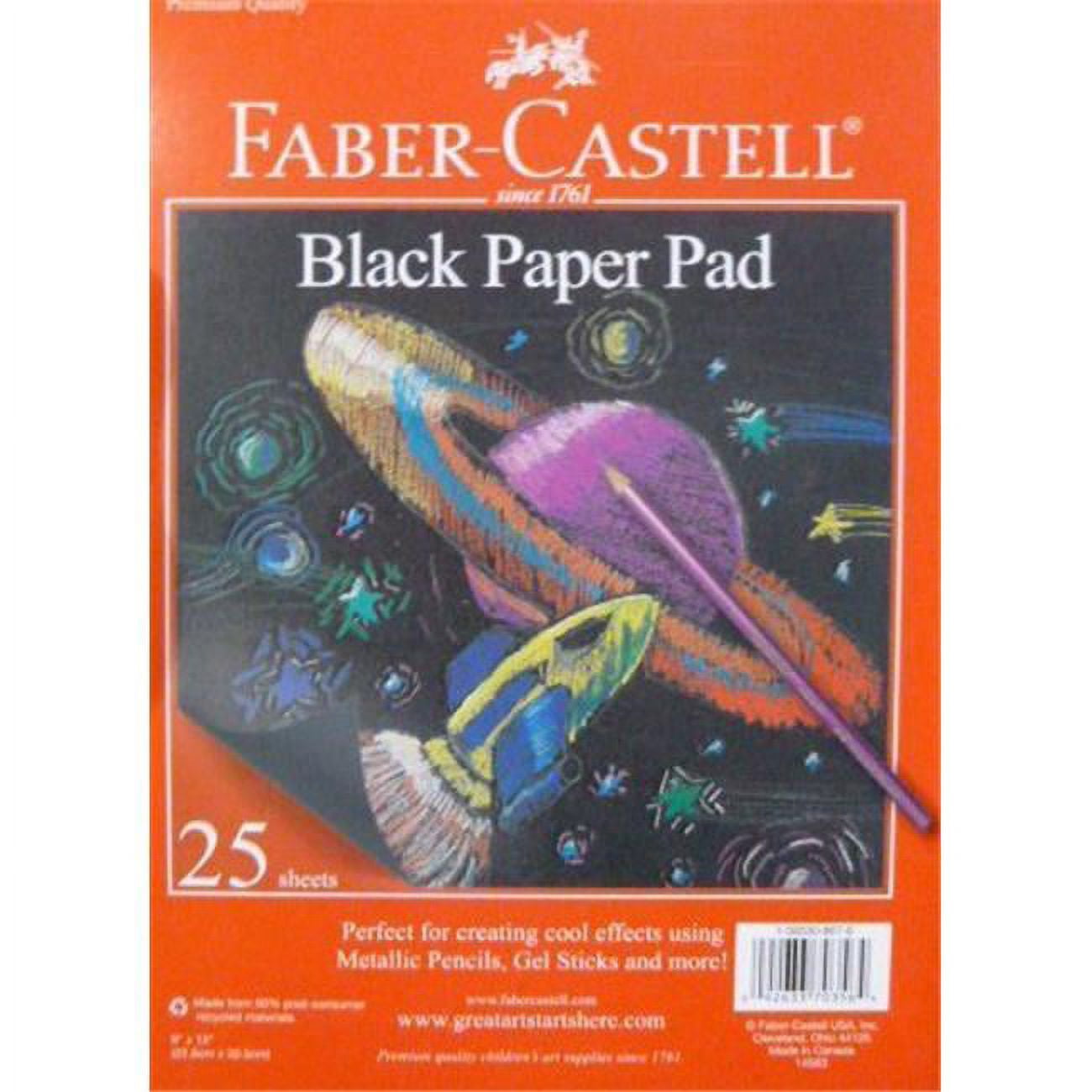 Faber Castell 227002 Black Paper Sketch Pad 9 x 12 - Walmart.com