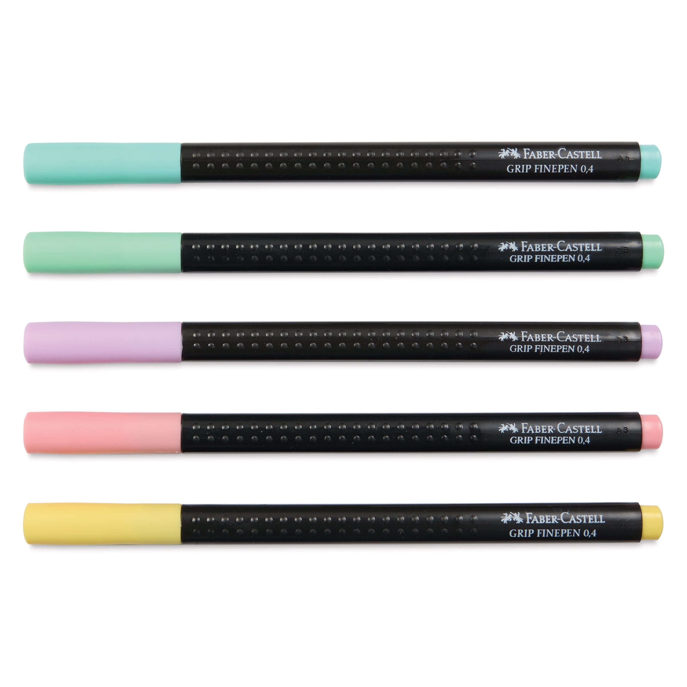 Faber-Castell Black Edition Grip Fineliners - Pastel Colors, Set of 5 ...