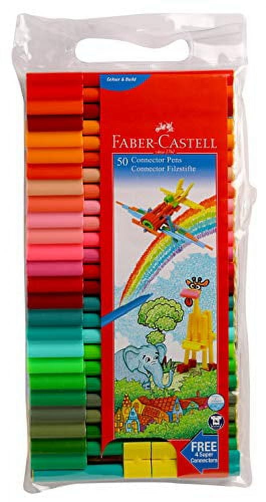 Faber Castell Connector Pens, Multicolor - Pack of 50 - Walmart.com
