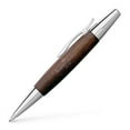 Faber-Castell Emotion Wood and Polished Chrome Dark Brown Ballpoint Pen ...