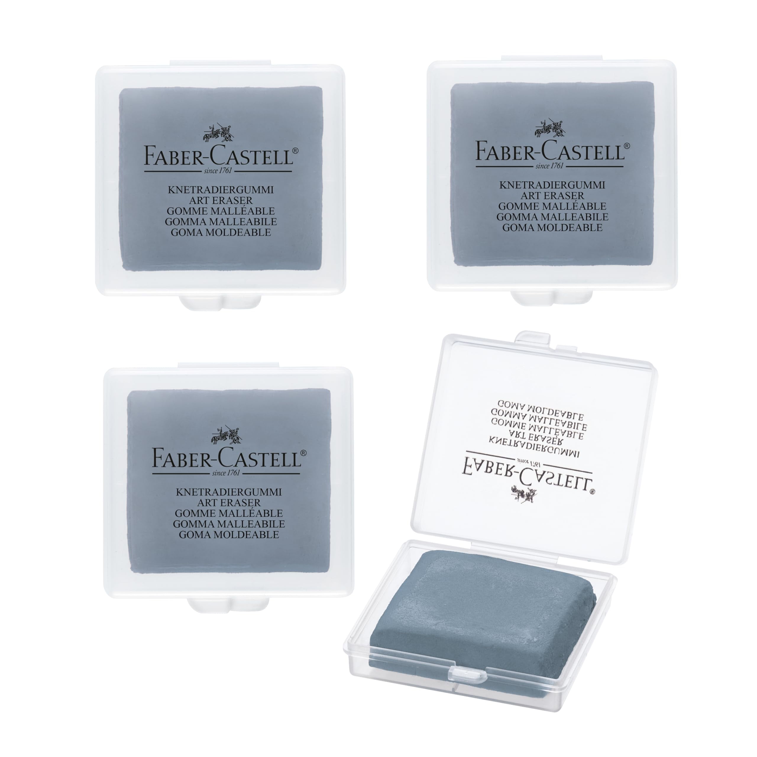 Faber-Castell Erasers Drawing Art kneaded Erasers Large Size Grey 4 ...
