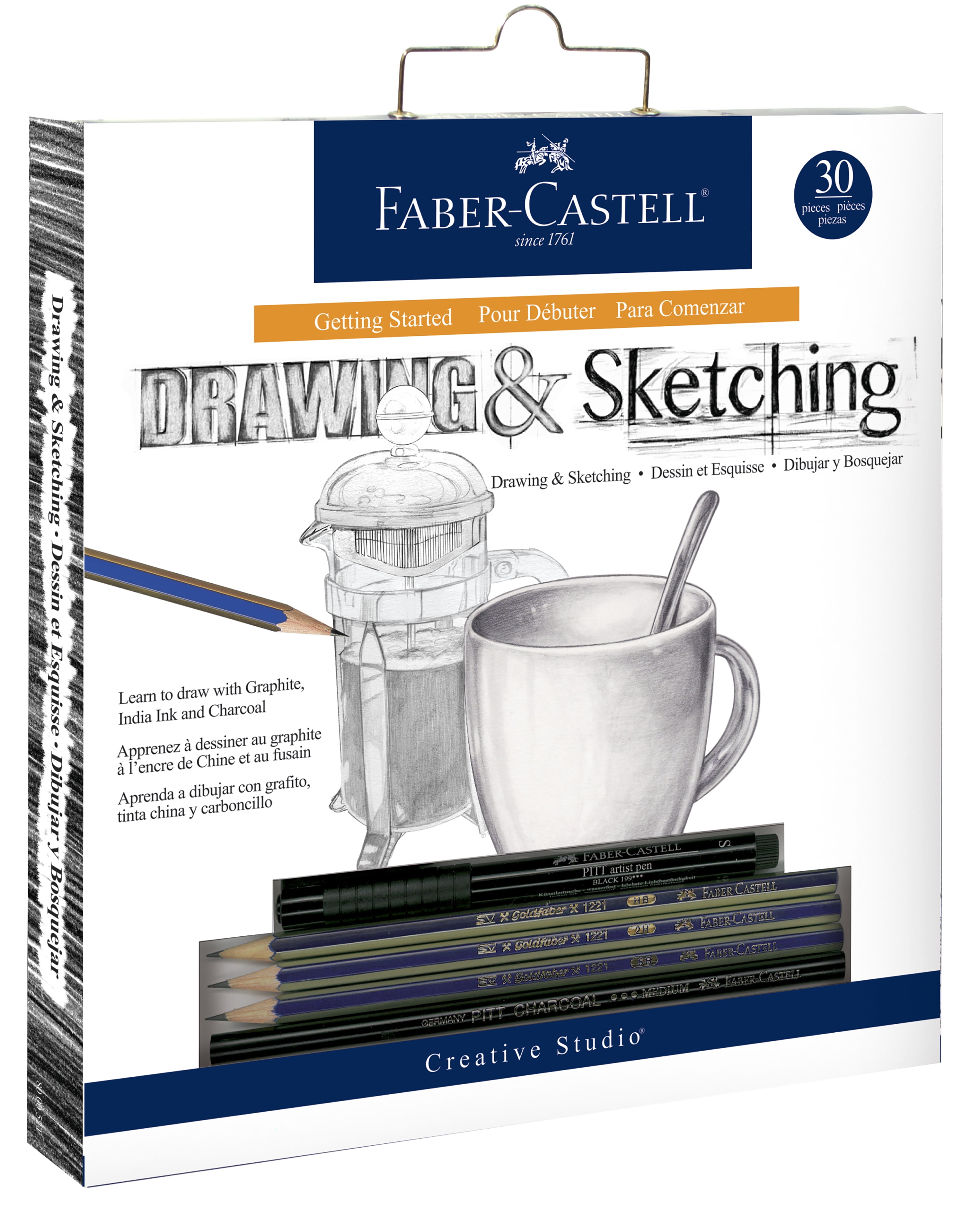 Faber-Castell Getting Started with Drawing (Adult Art Set Has 30 Pieces ...