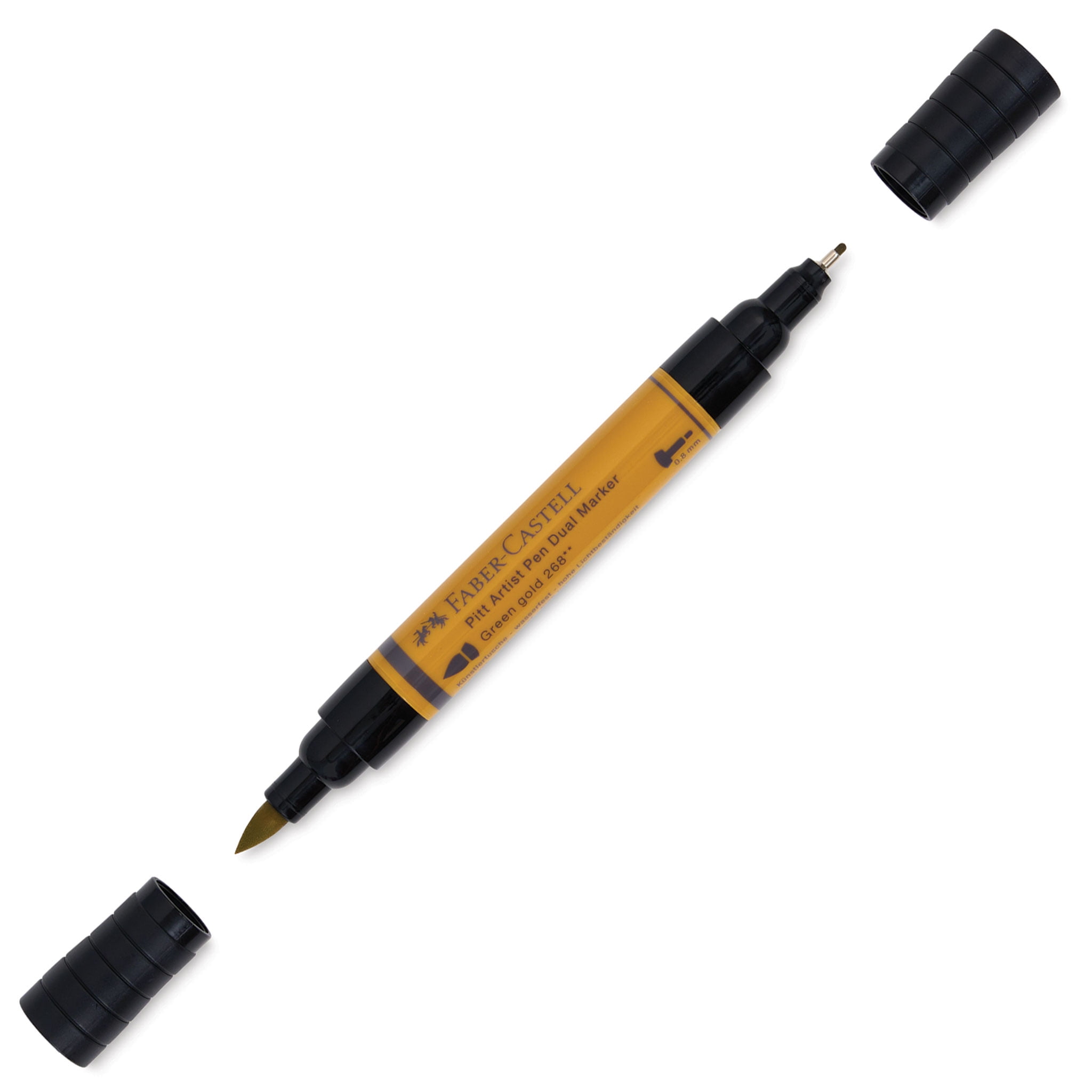 Faber-Castell Pitt Artist Pen Dual Tip Marker - Green Gold 268 ...