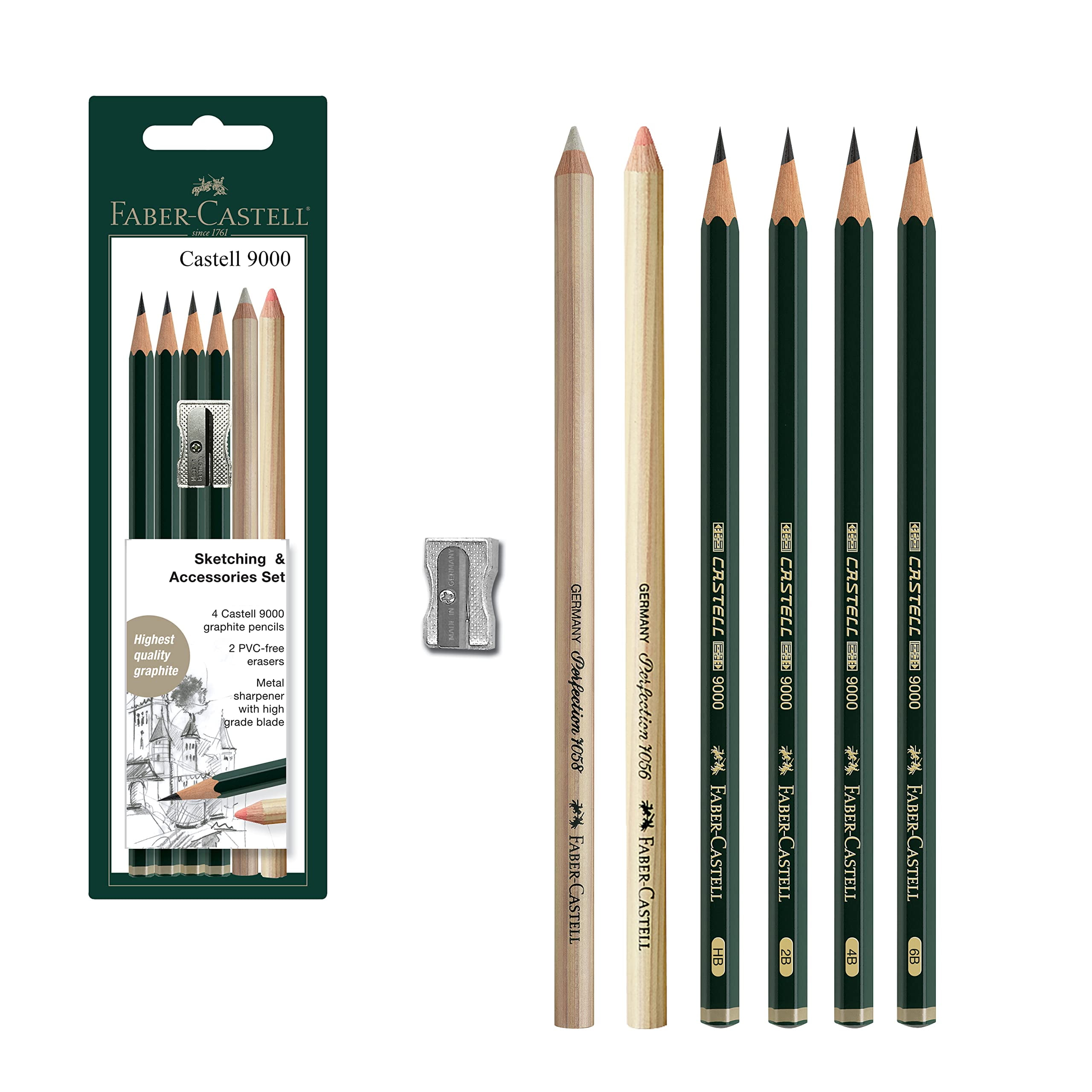 Faber-Castell Sketching andTRDN Accessories Set - Castell 9000 Graphite ...