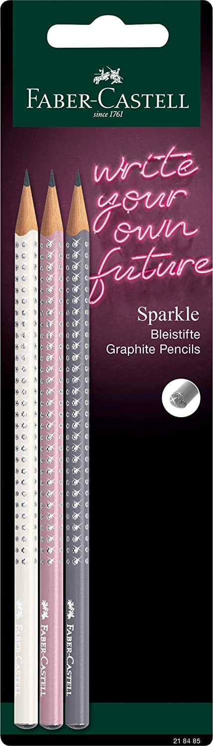 Faber-Castell Sparkle Graphite Pencils - Sparkle Rose Shadows/Dapple ...