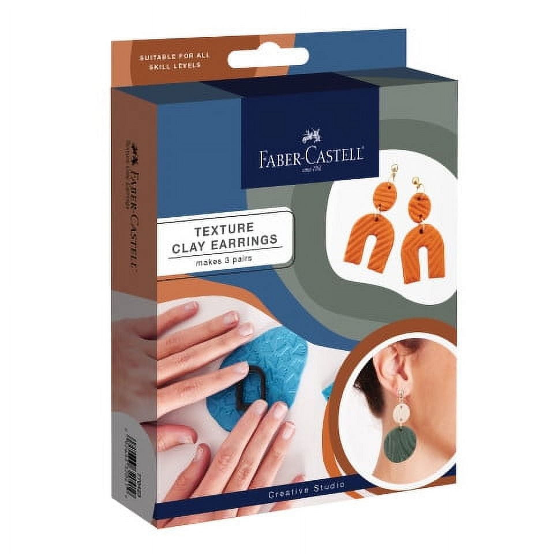 Faber-Castell Texture Clay Earrings Jewelry Making Kit Create 3 ...