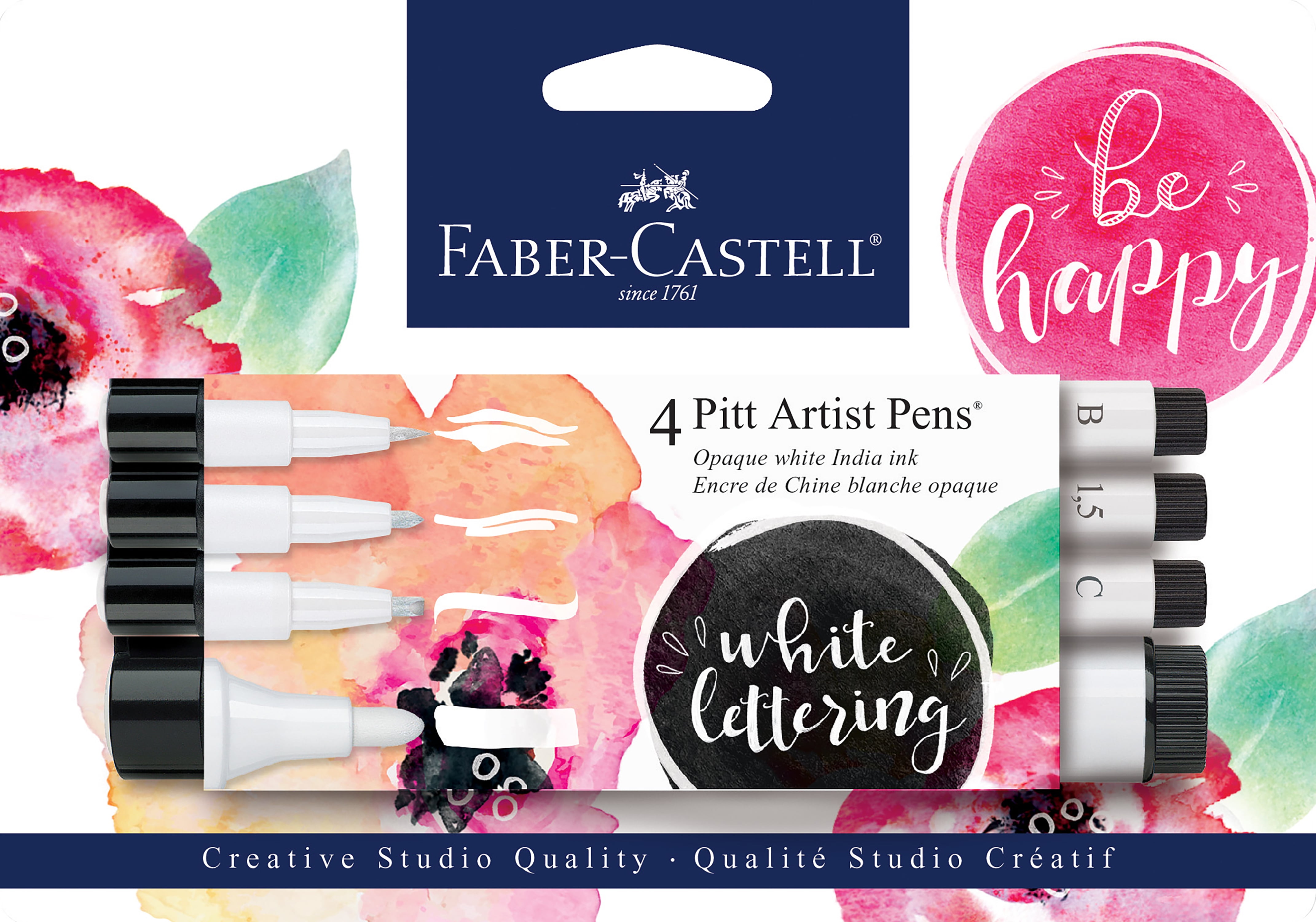 Faber-Castell White Lettering Pitt Artist Pens, White Pitt Artist Pen ...