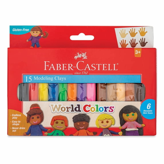 Faber-Castell Art Supplies - World Colors Modeling Clay Set, 15 Piece ...