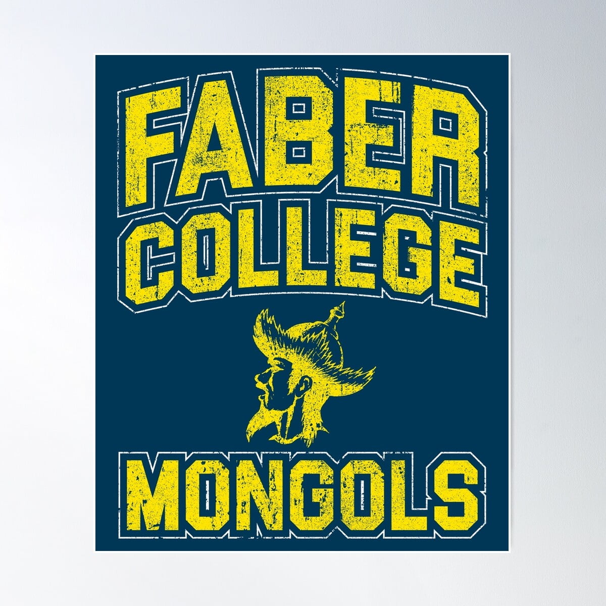 Faber College Mongols Poster Wall Art, Modern Wall Decor For Living ...