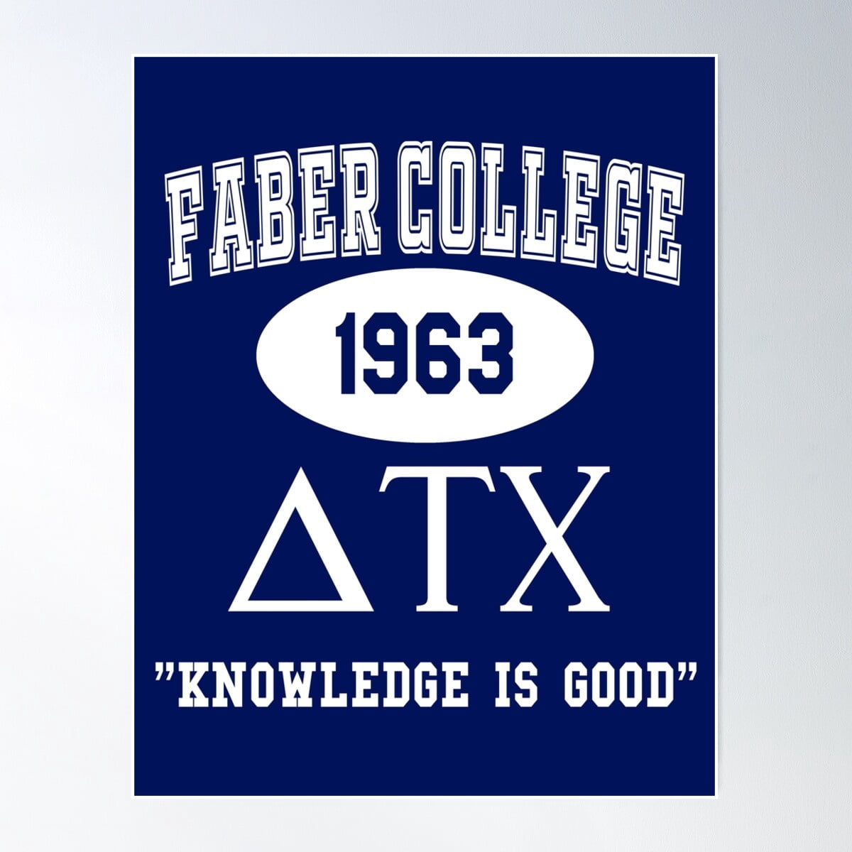 Faber College Poster Wall Art, Modern Wall Decor For Living Room ...