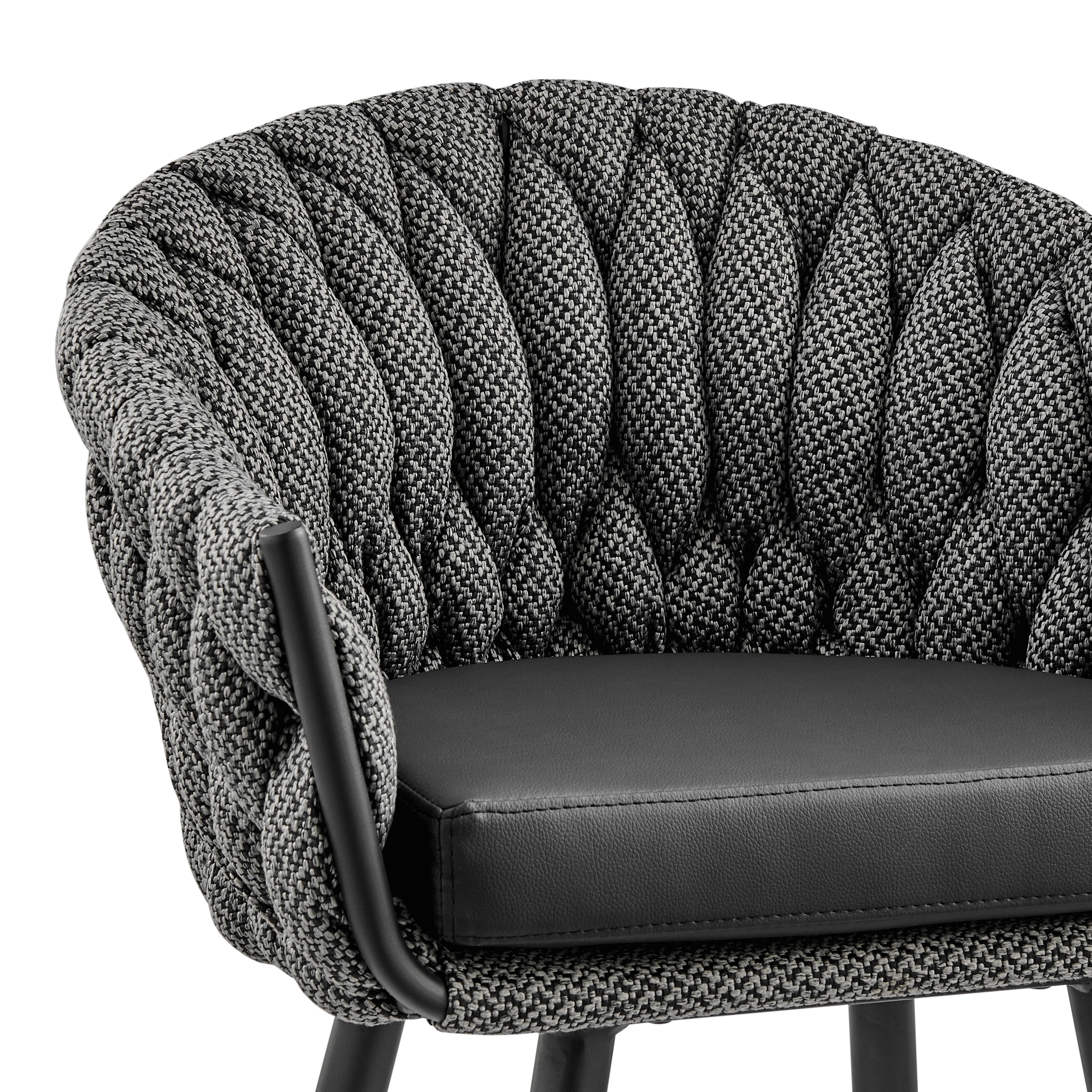 Fabian Fabric/PU Counter & Bar Stool w/ Arms Bar Height - 29-32 in ...