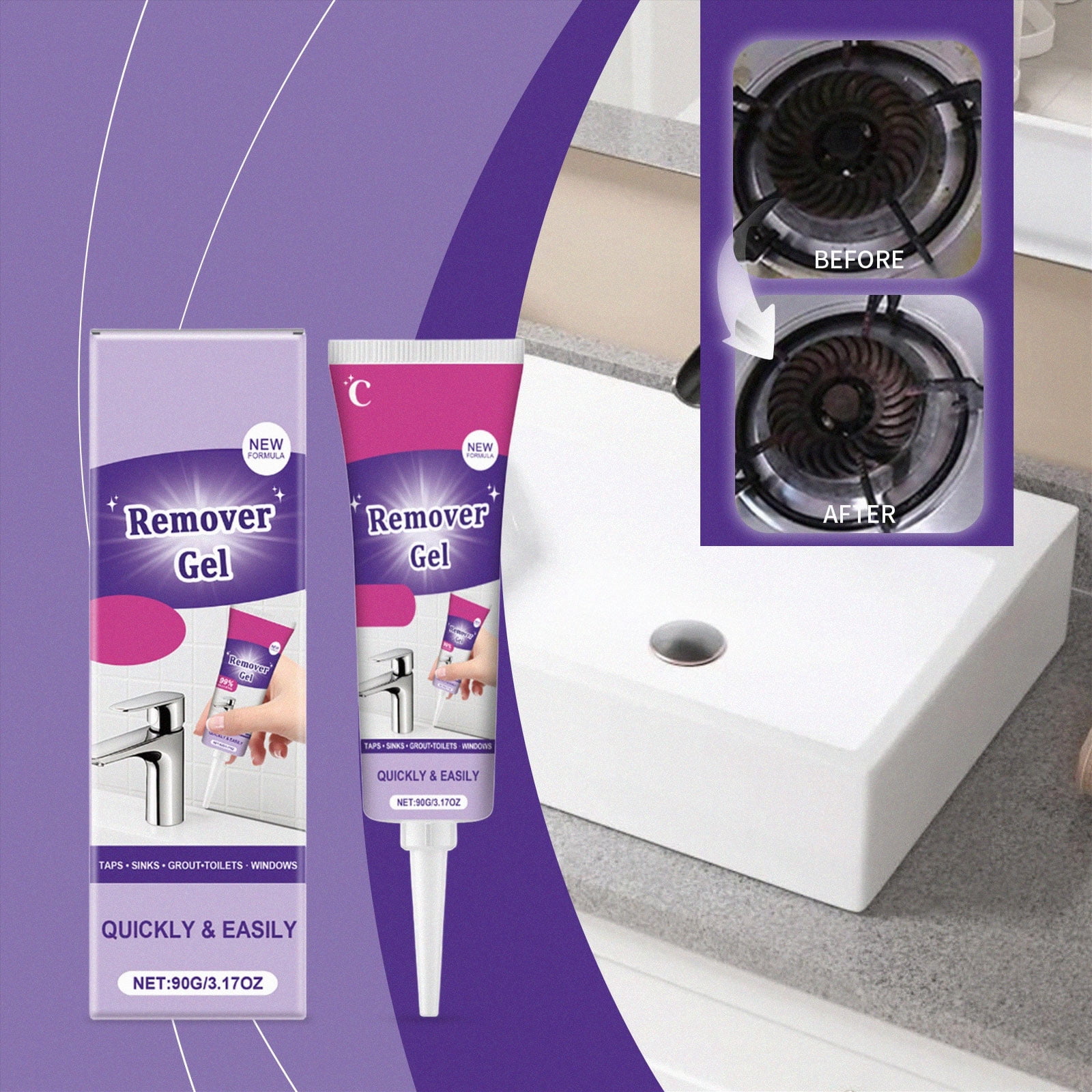 Fabiurt 1Pack Remover Gel, Mould Remover Gel Powerful Cleaning Gel, In ...