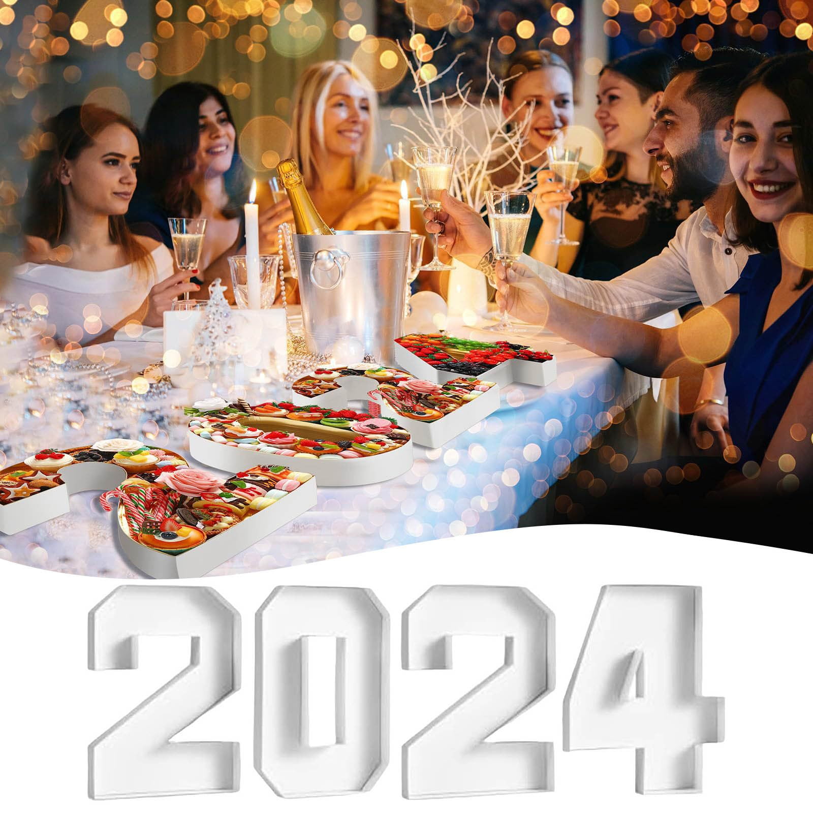 Fabiurt 2024 Charcuterie Numbers Fillable Graduation Cardboard Number ...