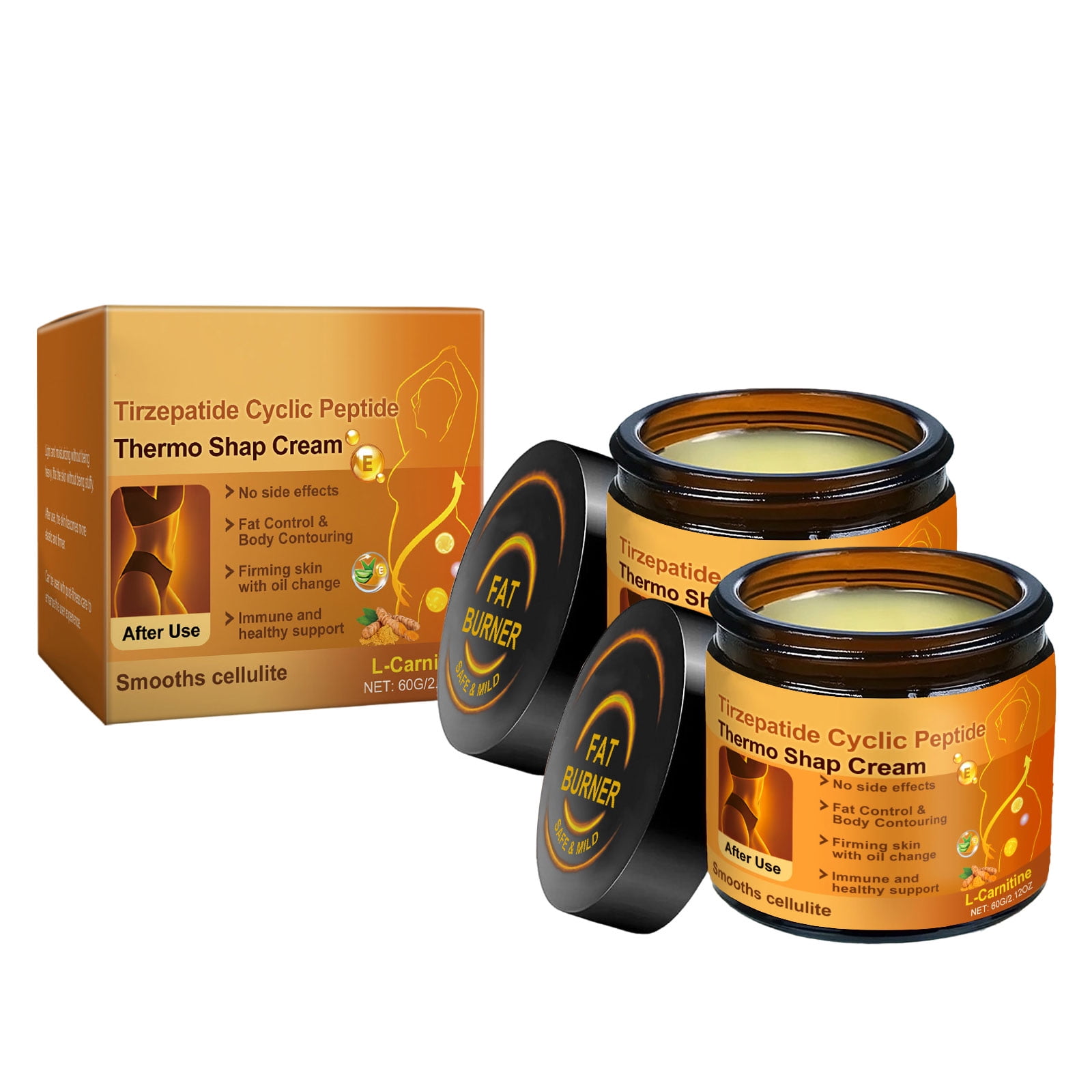 Fabiurt 2Pack Skin Tightening & Cellulite Cream for Stomach, Thighs ...