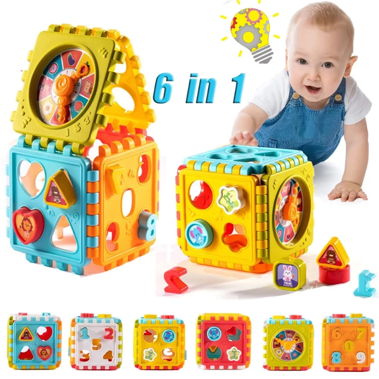 Fabiurt Early Reading Comprehension Book B 6 In 1 Activity Cube For ...
