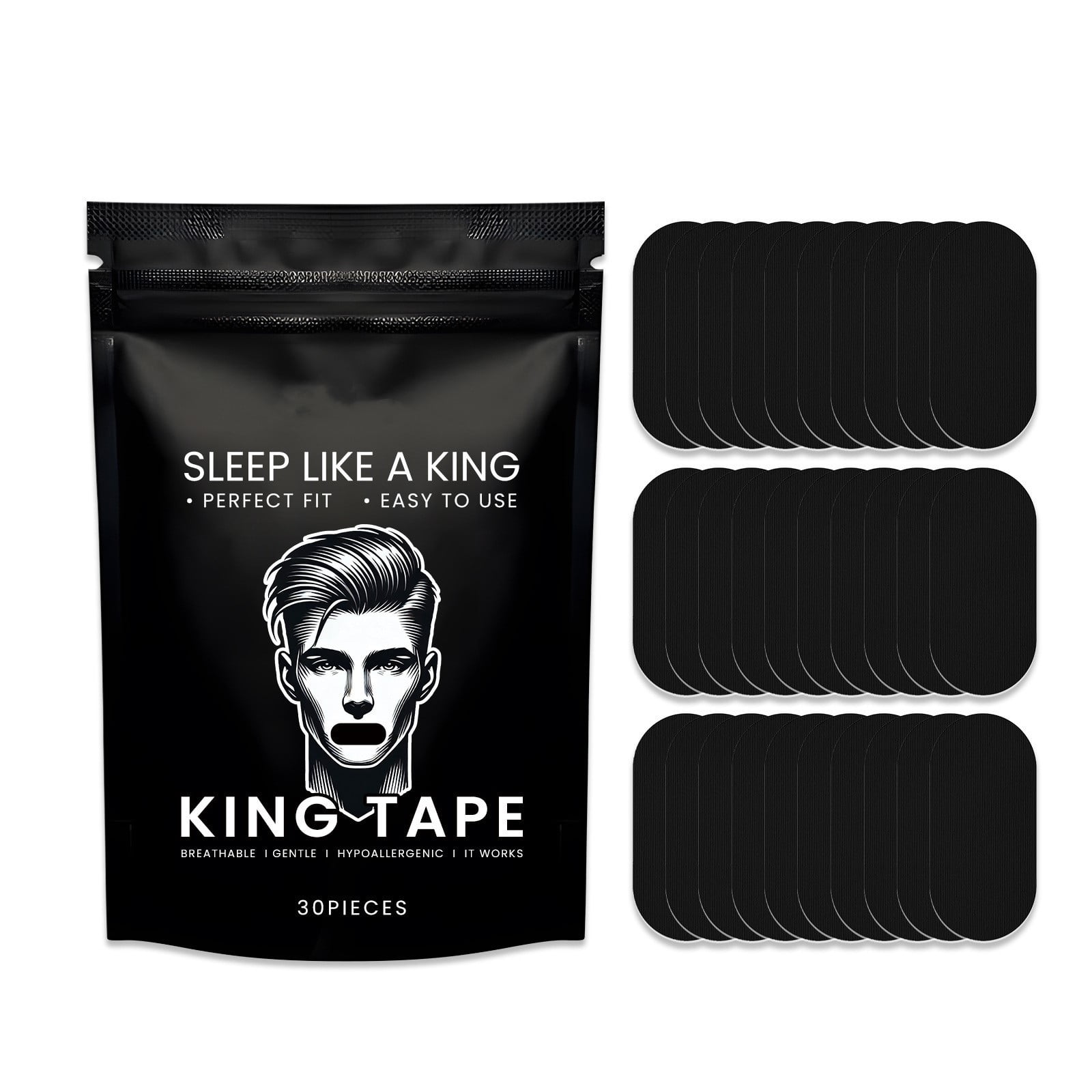 Fabiurt Longevity Sleep Tape (Black) Mouth Tape For Sleeping Snoring ...