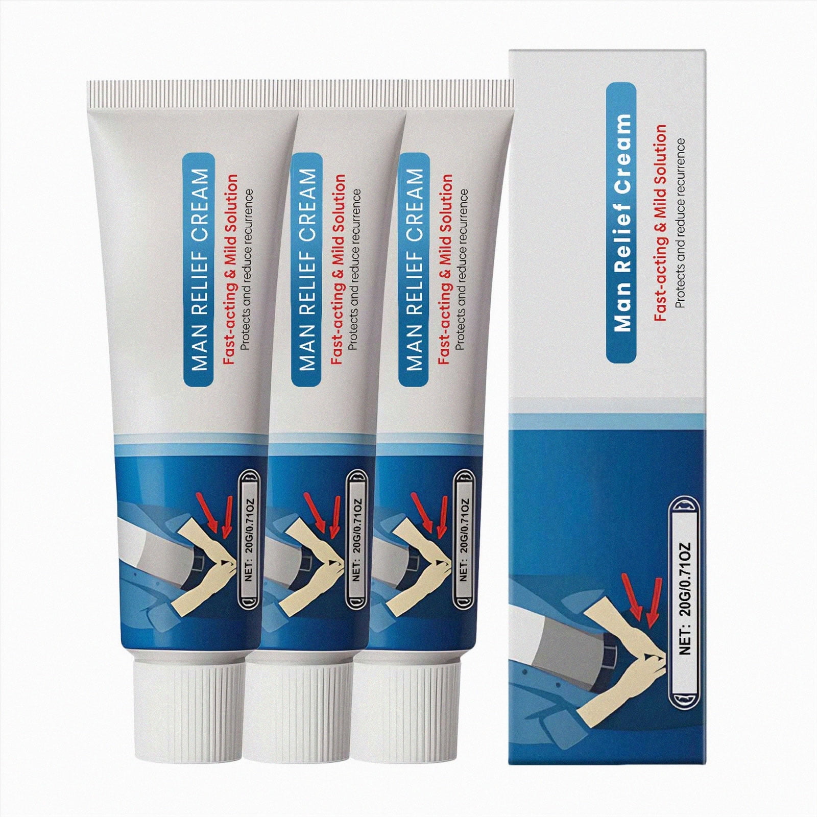 Fabiurt Men's GentX Relief Cream - Soothing and moisturizing, fast absorbing, refreshing and non ...