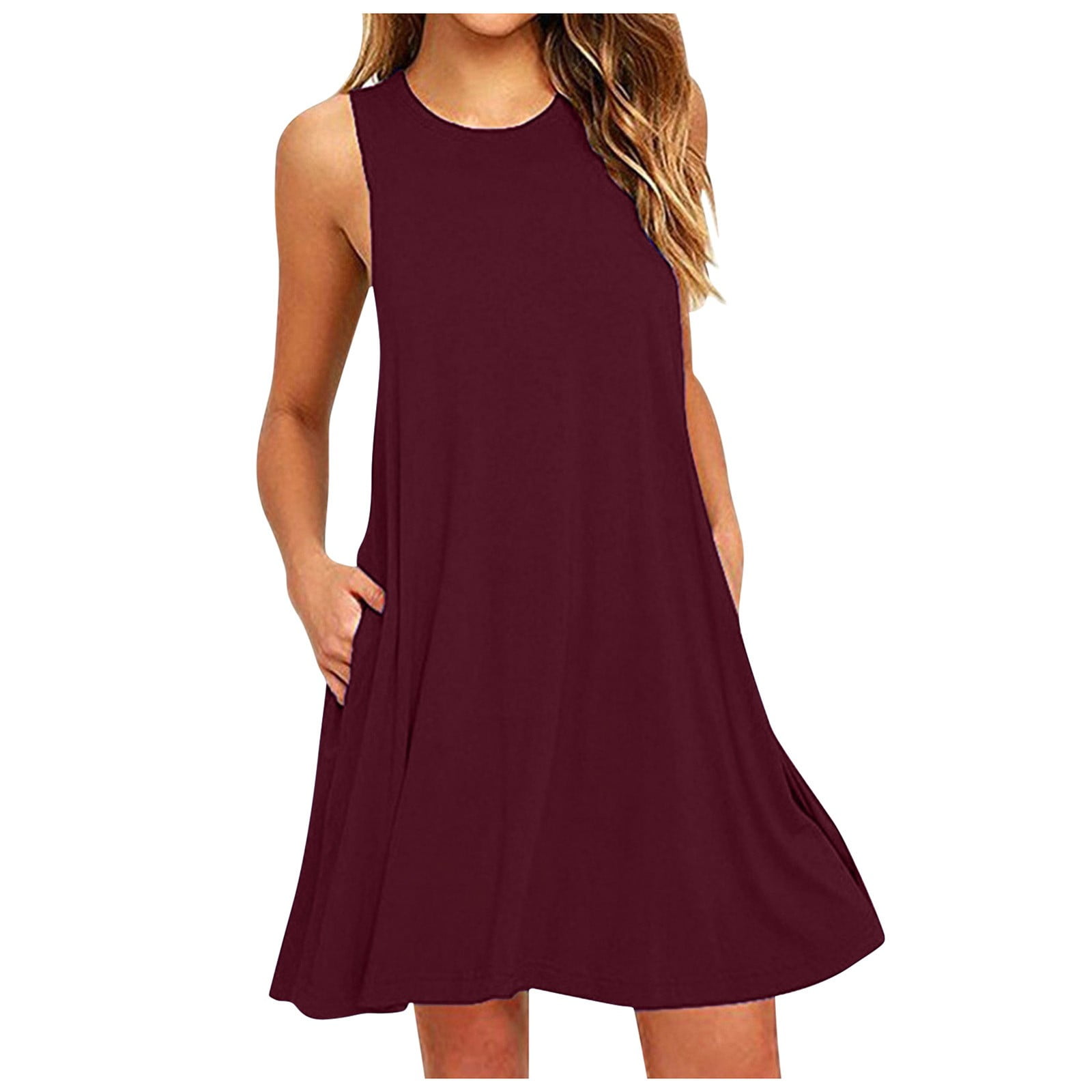 Fabiurt Mother Of The Bride Dresses O Neck Sleeveless Solid Above Dress