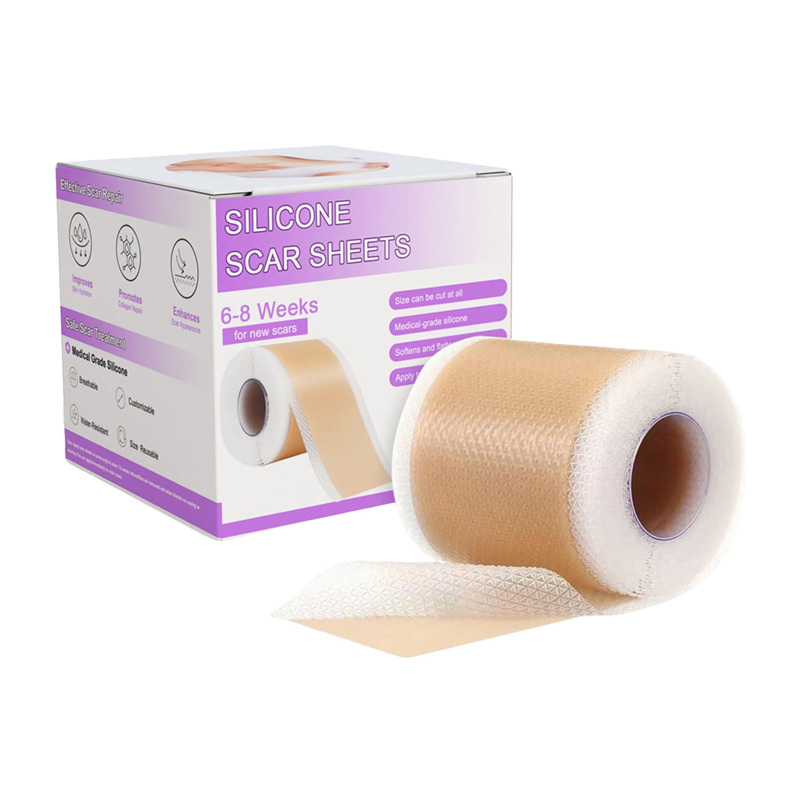 Fabiurt Silicone Scar Plasters - 4 x 150 cm Silicone Scar Plasters for ...