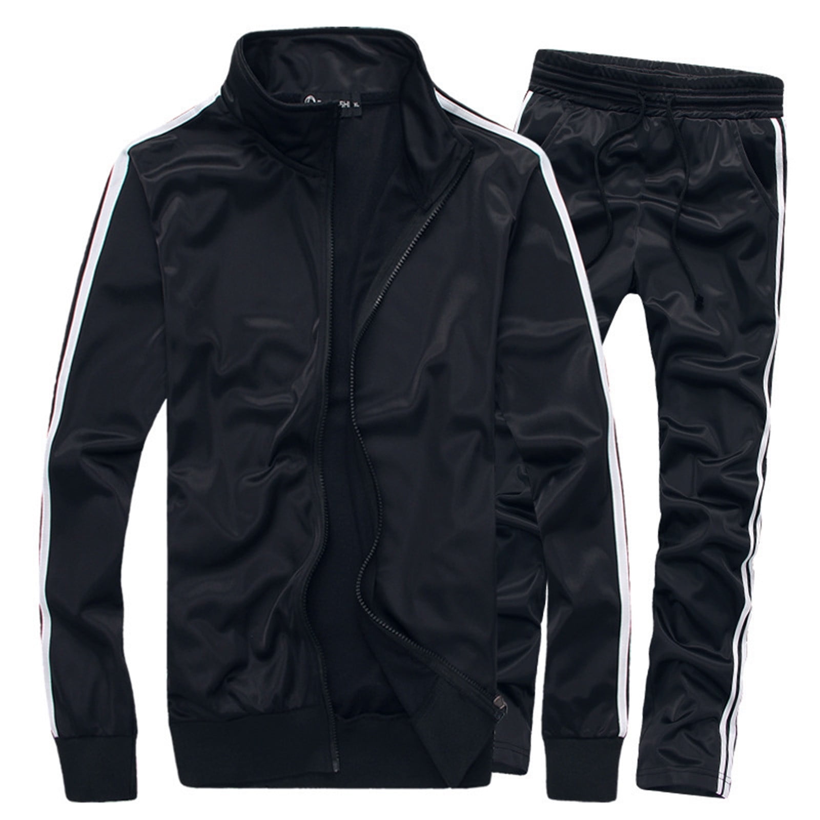 Fabiurt Suits Men's Casual Tracksuit Full Zip Running Jogging Sports ...