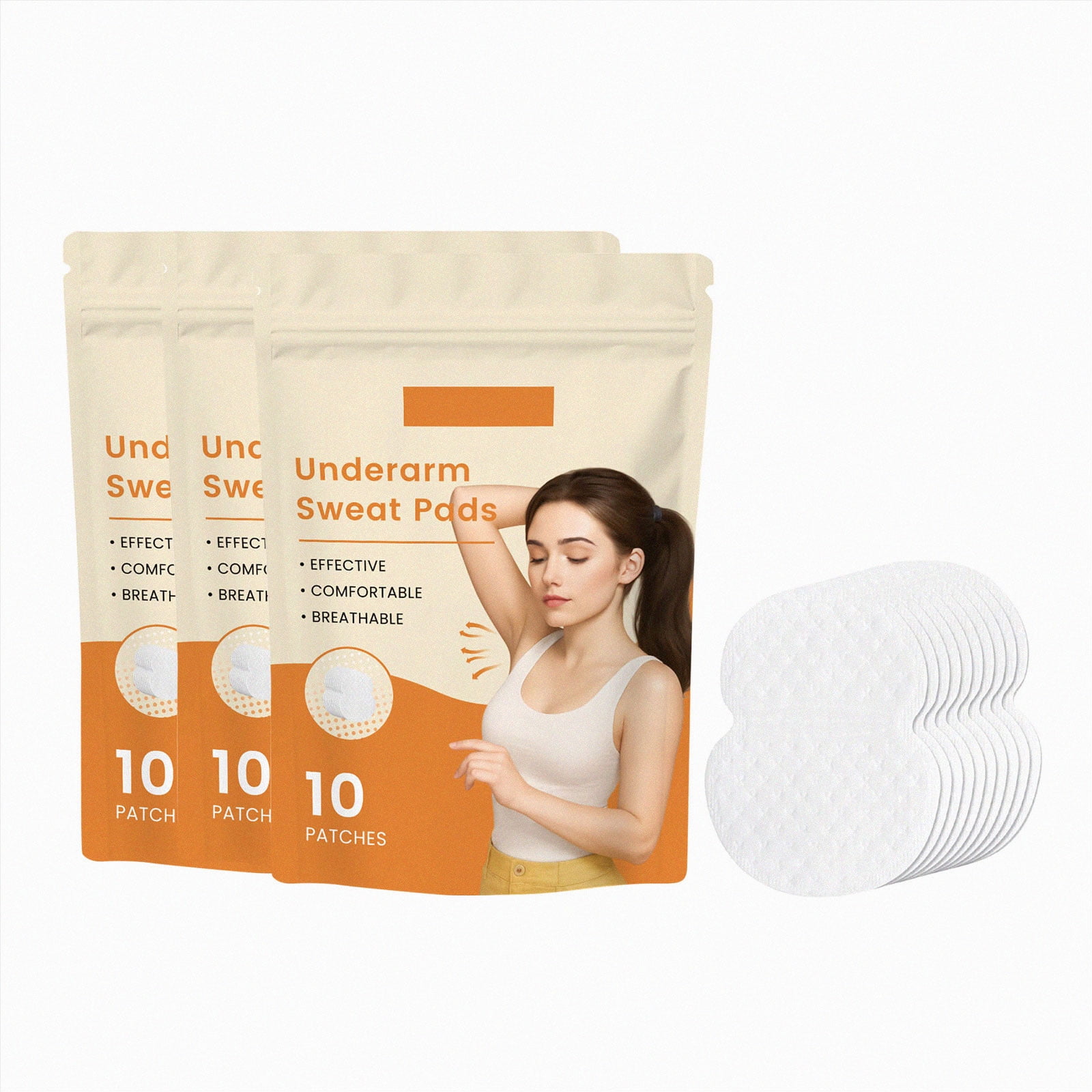 Fabiurt Underarm Sweat Pads - 30 Disposable Absorbent Armpit Underarm ...