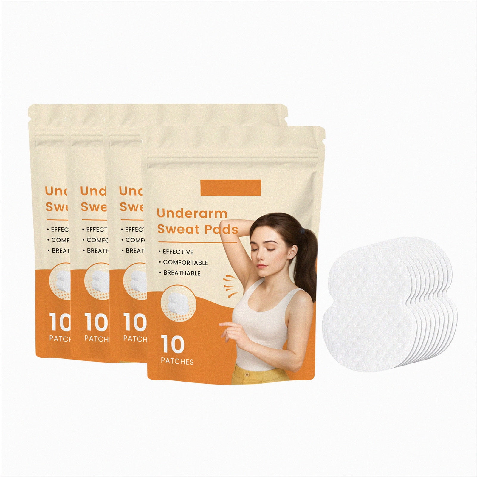 Fabiurt Underarm Sweat Pads - 40 Disposable Absorbent Armpit Underarm ...