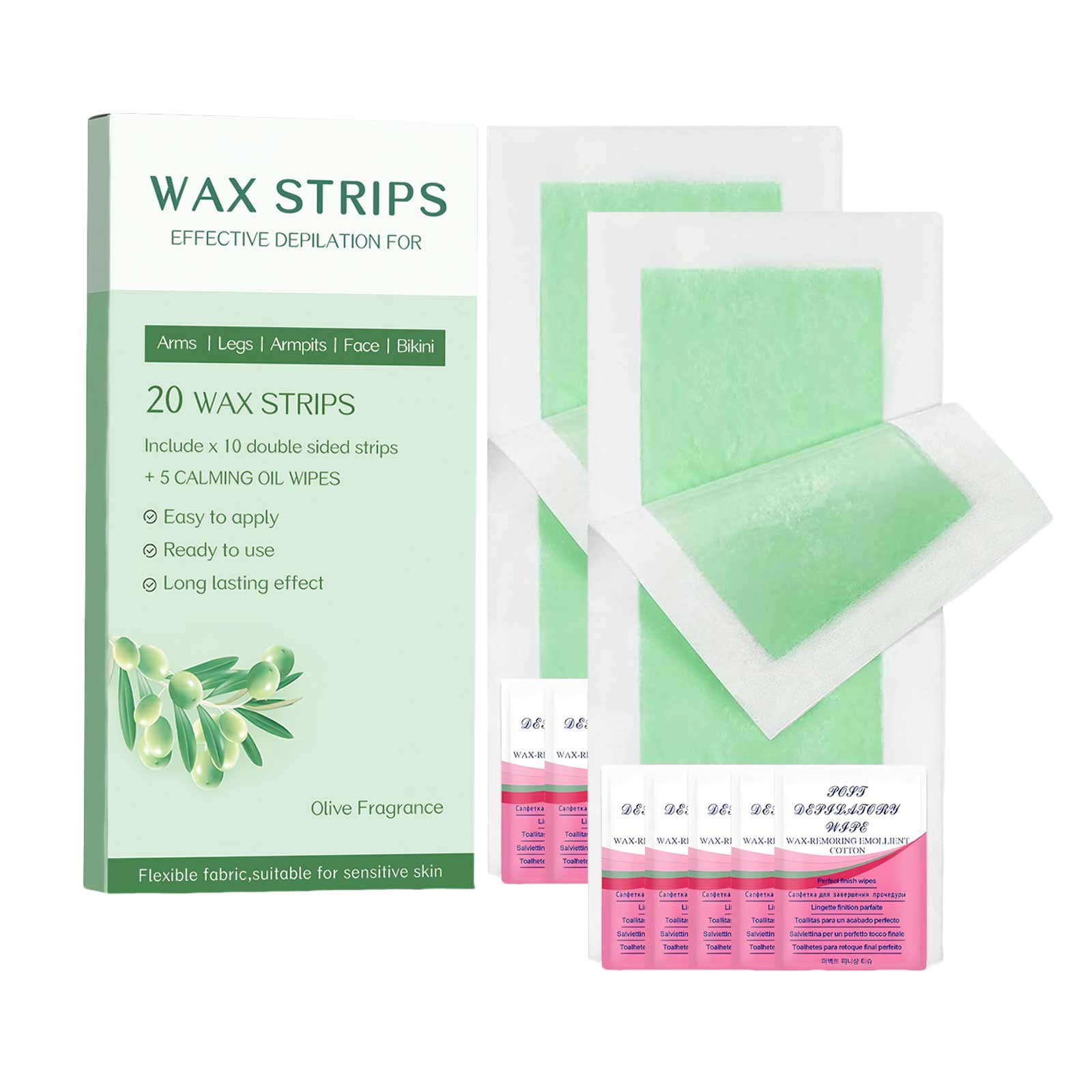Fabiurt Wax Strips Body Waxing Strips Wax Kit For Women & Men Brazilian ...