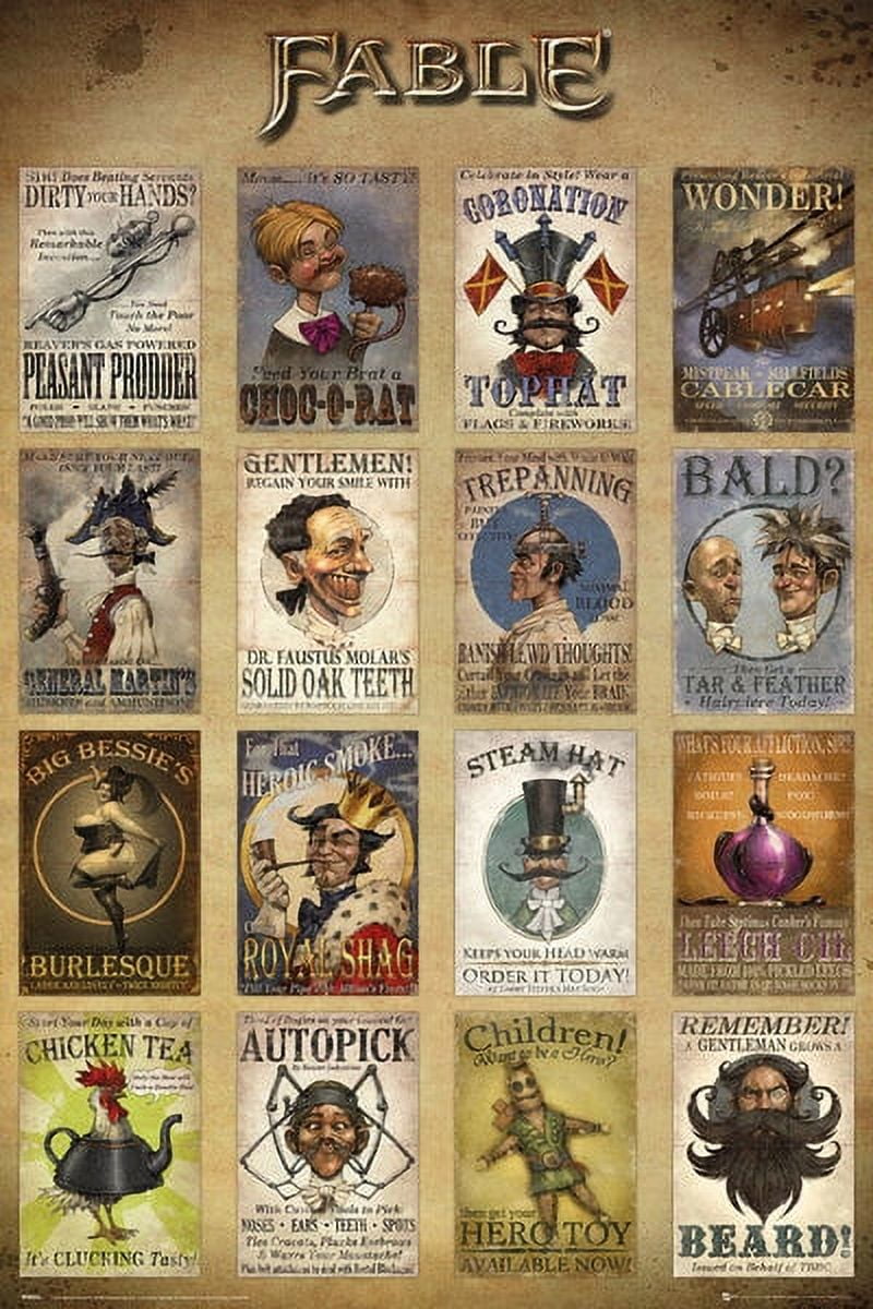Fable Adverts Poster (24 x 36) - Walmart.com