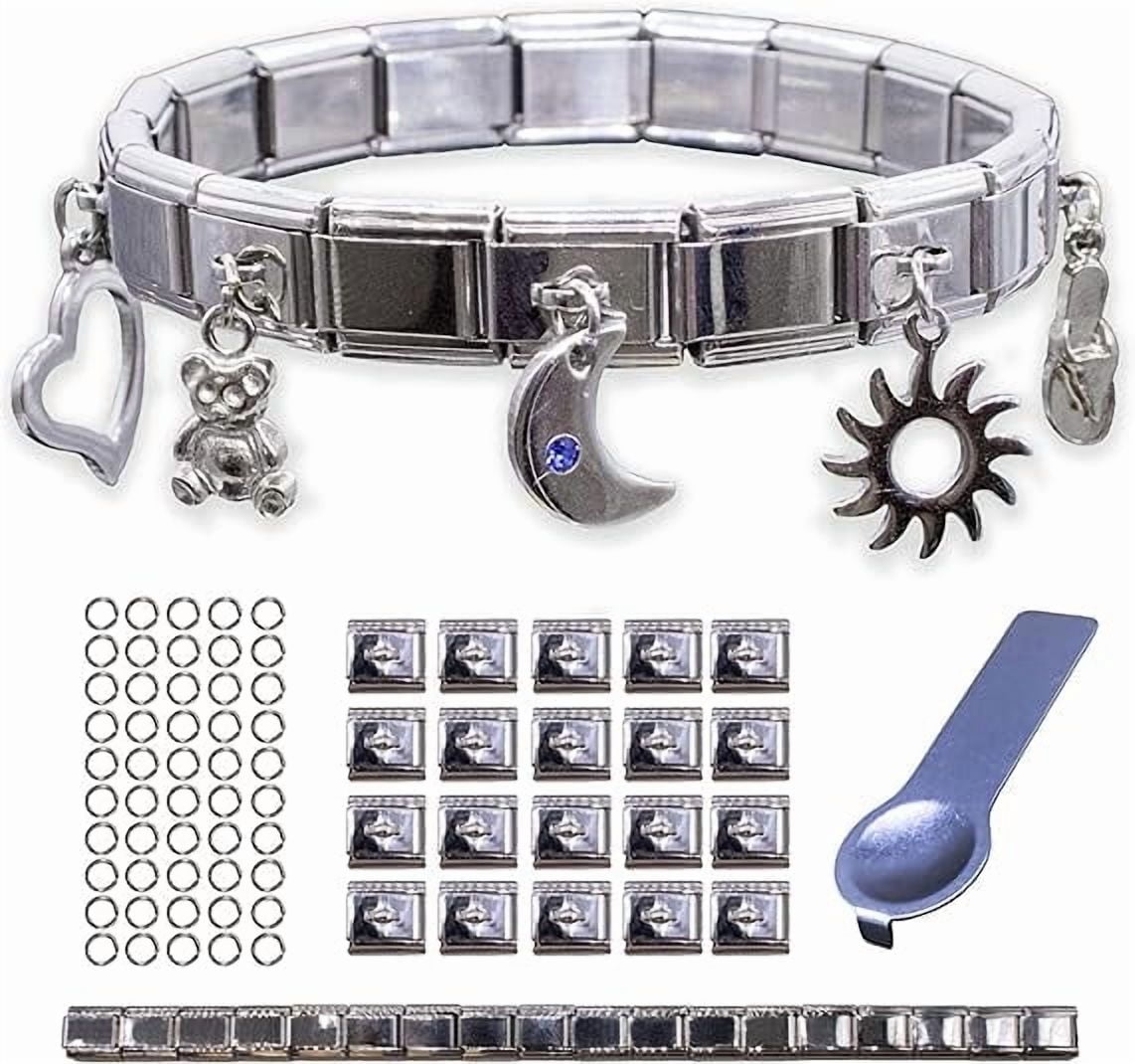 Fablinks Italian Charm Bracelet Starter Kit, 9mm 304 Stainless Steel ...