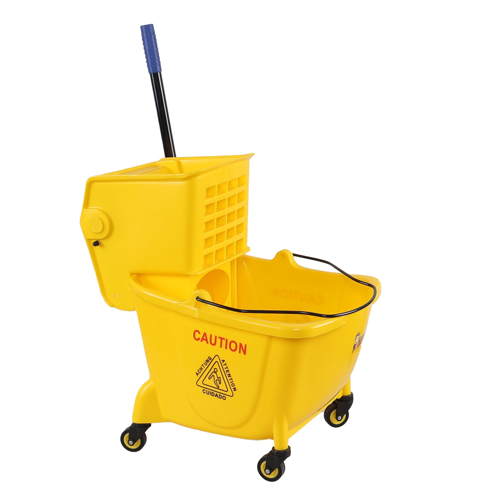 Fabnati 25 Quart Floor Cleaning Mop Buckets on Wheels , Plastic Mopping ...