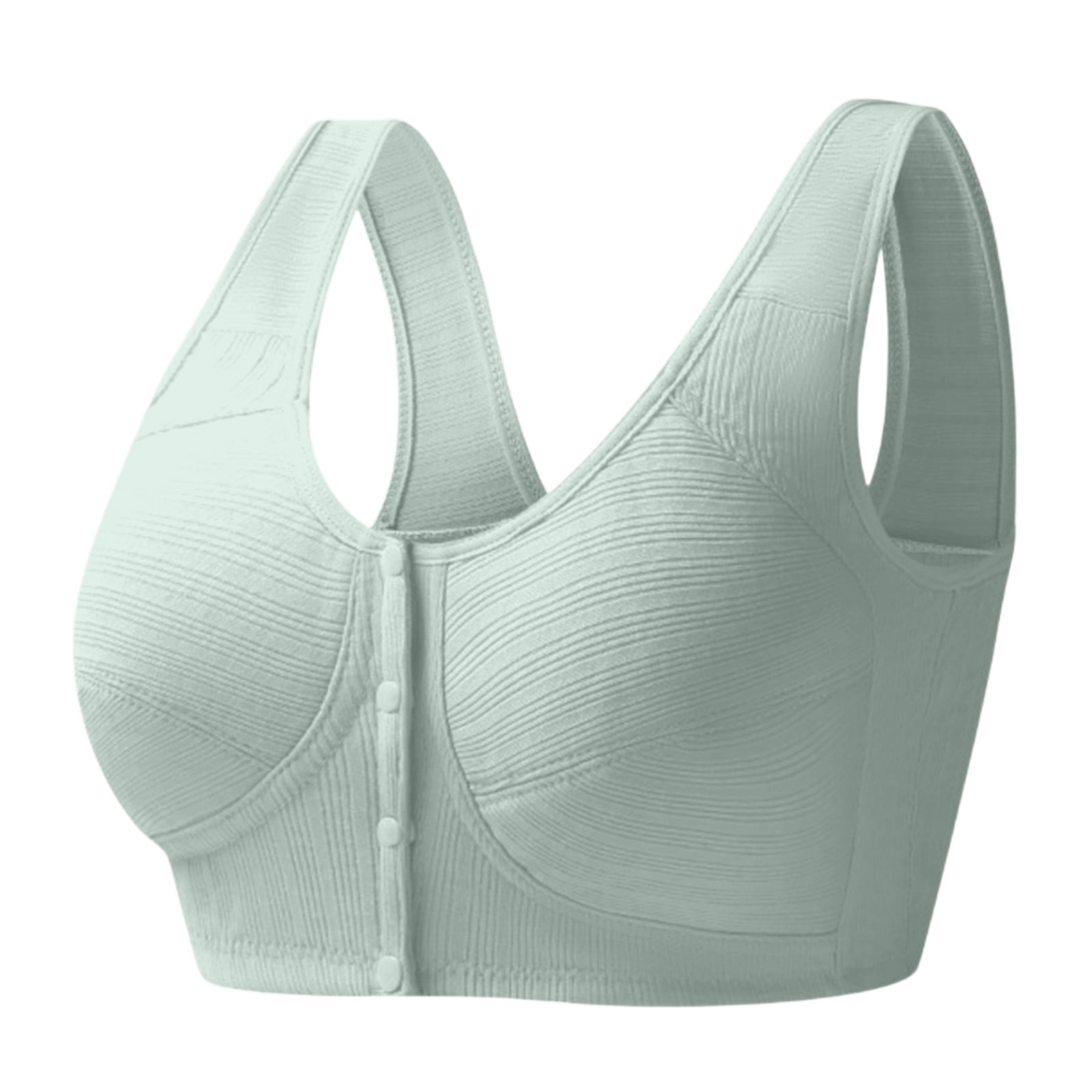 Fabrcox Bras for Women No Underwire Plus Size Ladies Bra Wireless Front ...