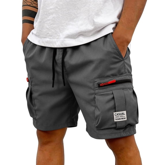 Fabrcox Cargo Short Men Elastic Waist Mens Bermuda Shorts Big and Tall ...
