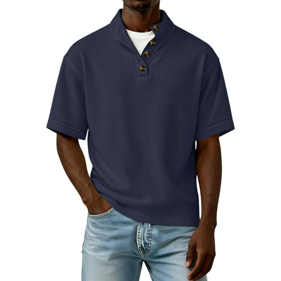 Fabrcox Henley Shirt Men Lightweight Short Sleeve Breathable Mens ...