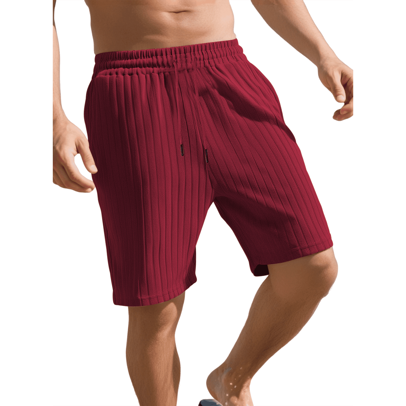 Fabrcox Men Short Baggy Lightweight Elastic Waist Beach Shorts for Men ...