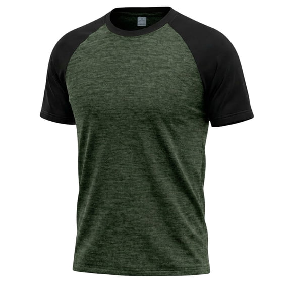 Fabrcox Men T Shirts Raglan Crew Neck Short Sleeve Fitted Basic Tee ...