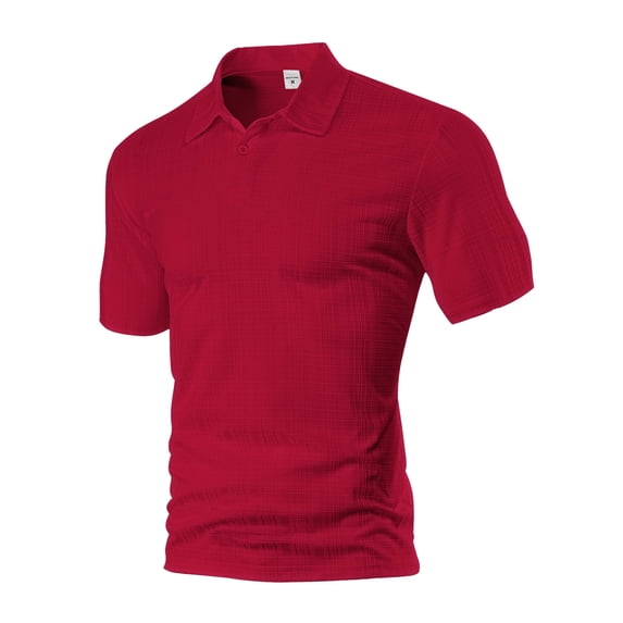 Fabrcox Men's Henley Shirts Short Sleeve Collared Slim Fit T-Shirt for ...