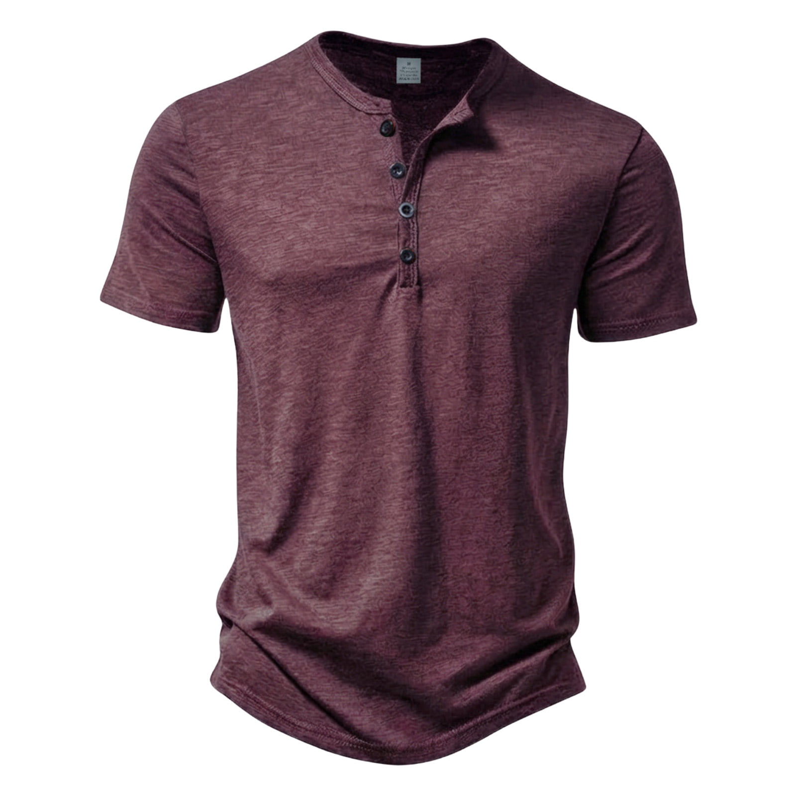 Fabrcox Mens Henley Shirts Short Sleeve Breathable Lightweight T Shirt ...