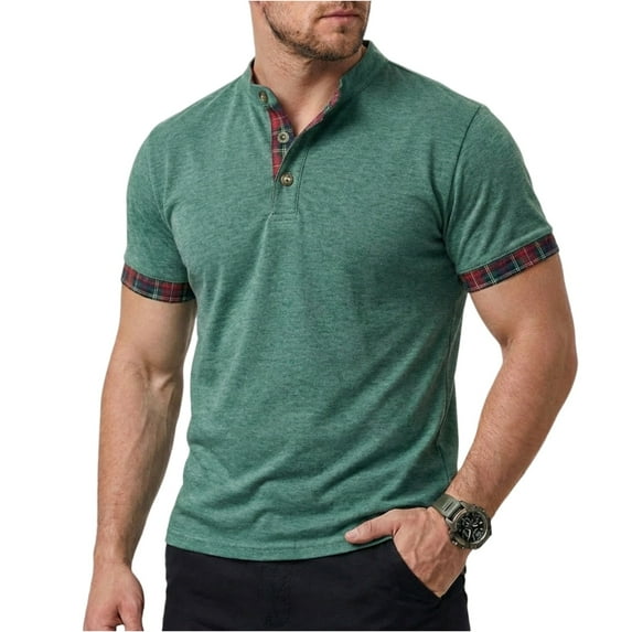 Fabrcox Mens Henley T Shirt Lightweight Short Sleeve Breathable Mens T ...