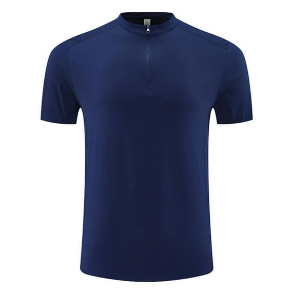 Fabrcox Quarter Zip Mens Pullover Quick Dry Short Sleeve Slim Fit T ...